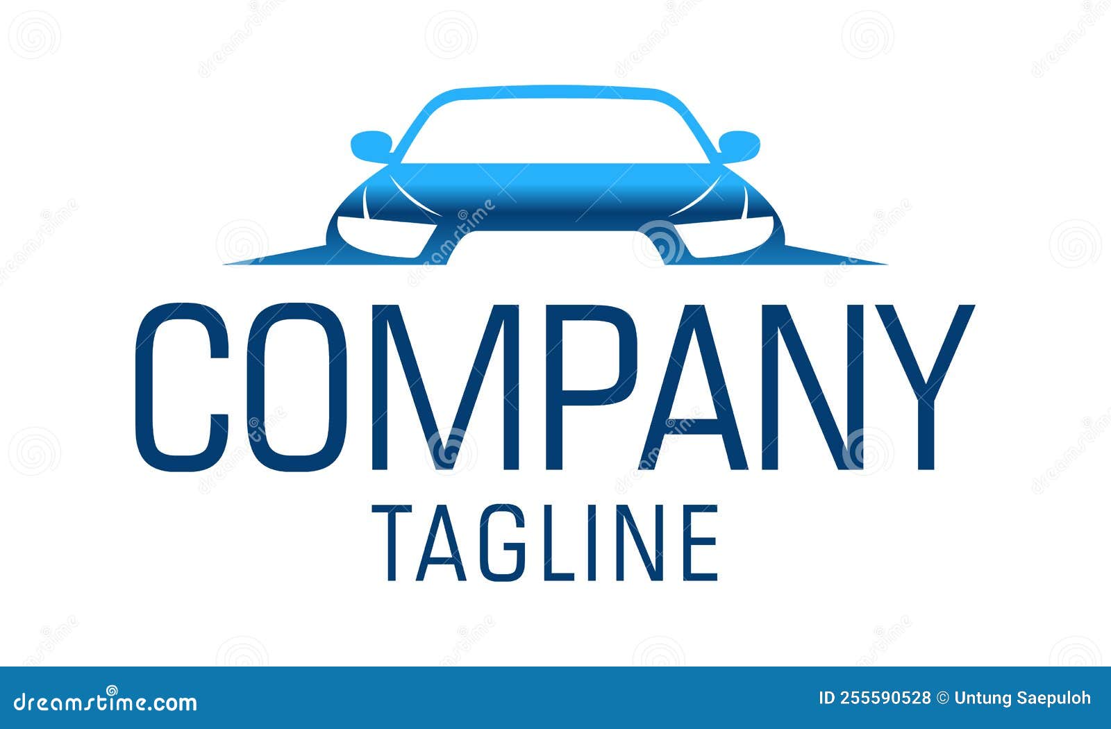 Blue Color Luxury Car Logo Design Stock Vector - Illustration of ...