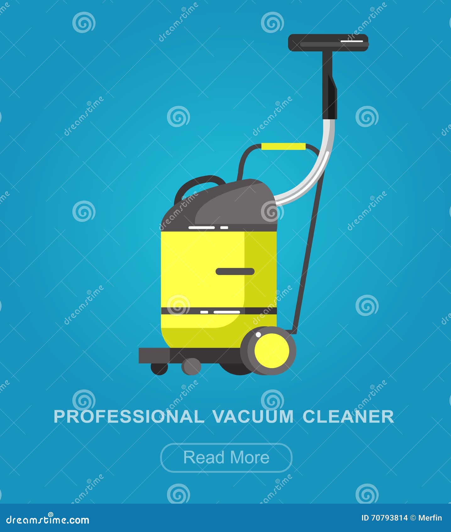 Flat Vacuum Cleaner Icon with Long Shadows. Vector Illustration. Stock ...