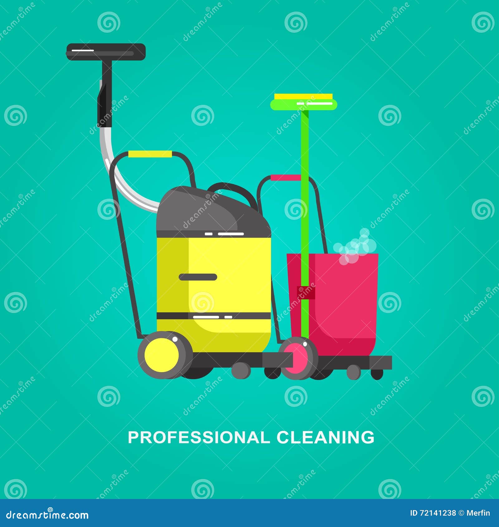 Flat Vacuum Cleaner Icon with Long Shadows. Vector Illustration. Stock ...