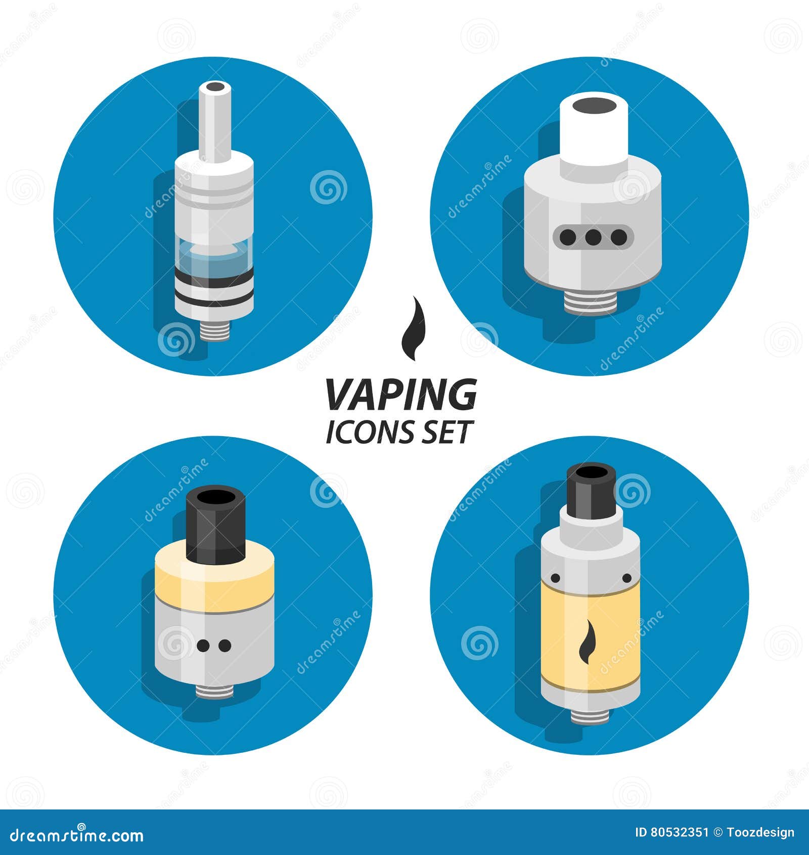 Flat vaping icon circle stock illustration. Illustration of allowed - 80532351
