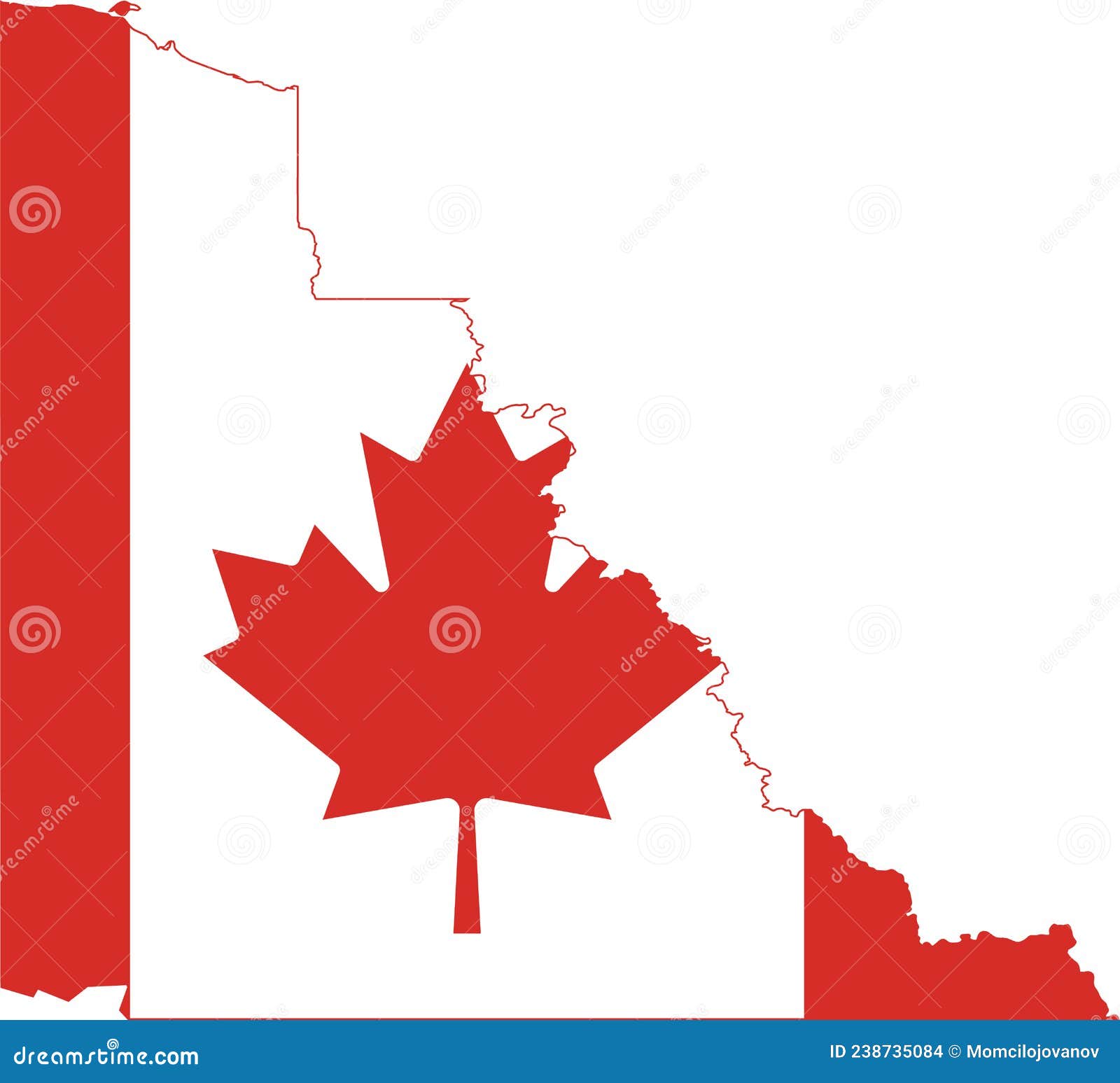 Flag map of YUKON, CANADA stock vector. Illustration of flag - 238735084
