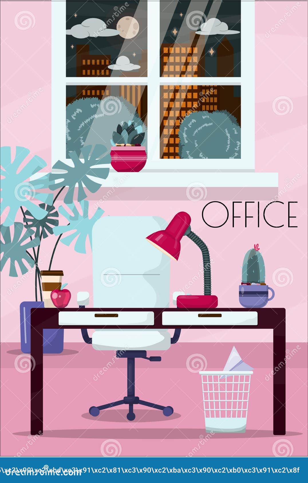 Flat Vector Banner Template for Office, Business Solutions, Startup ...