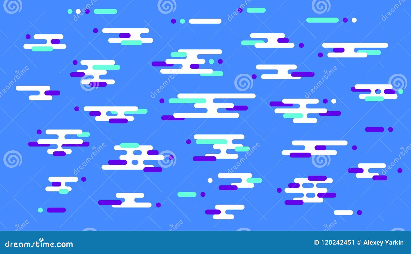 Flat Vector Clouds. Abstract Cloudsky Stock Vector - Illustration of ...