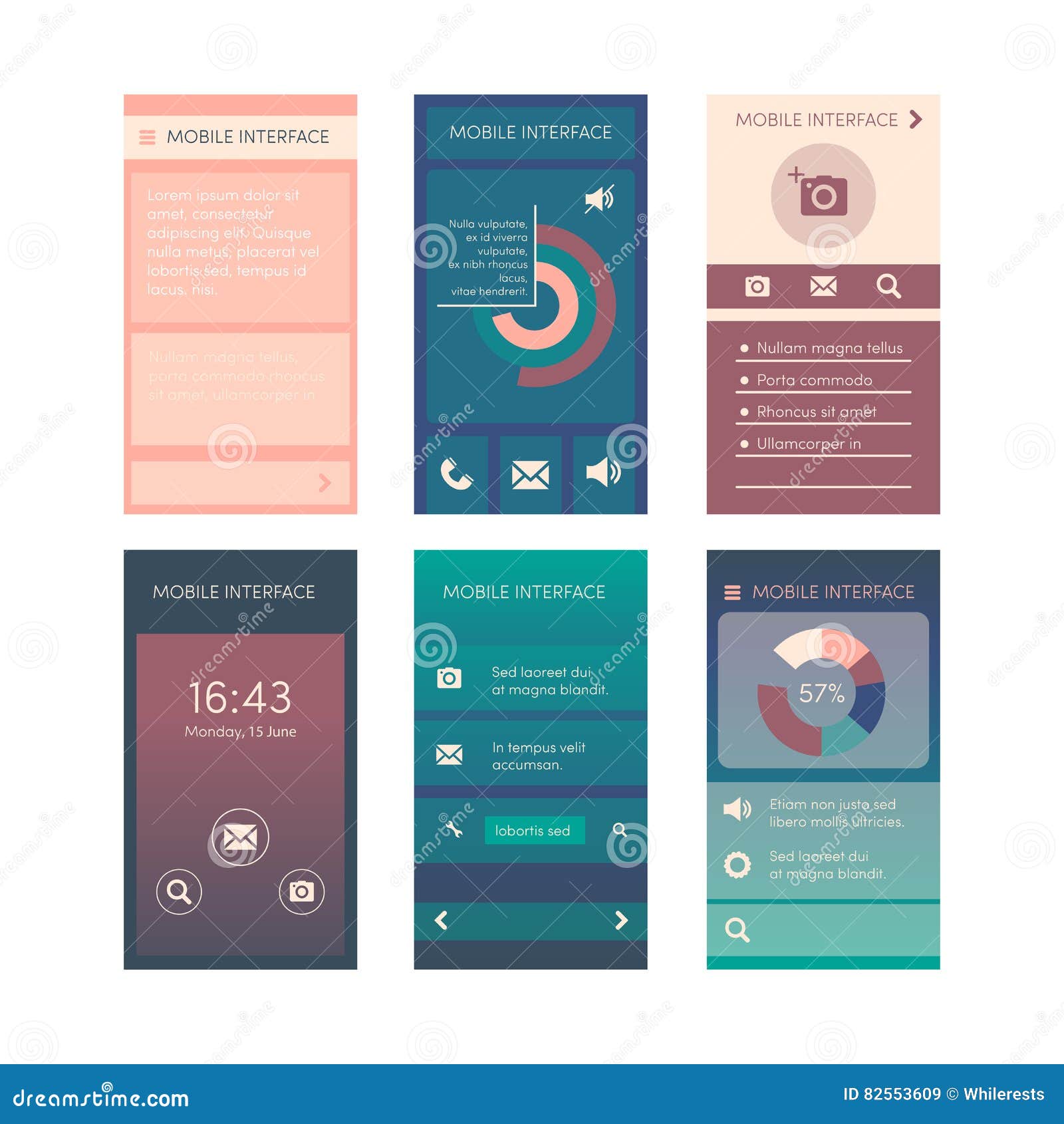 Flat Vector Collection of Modern Mobile Phones with Different User ...