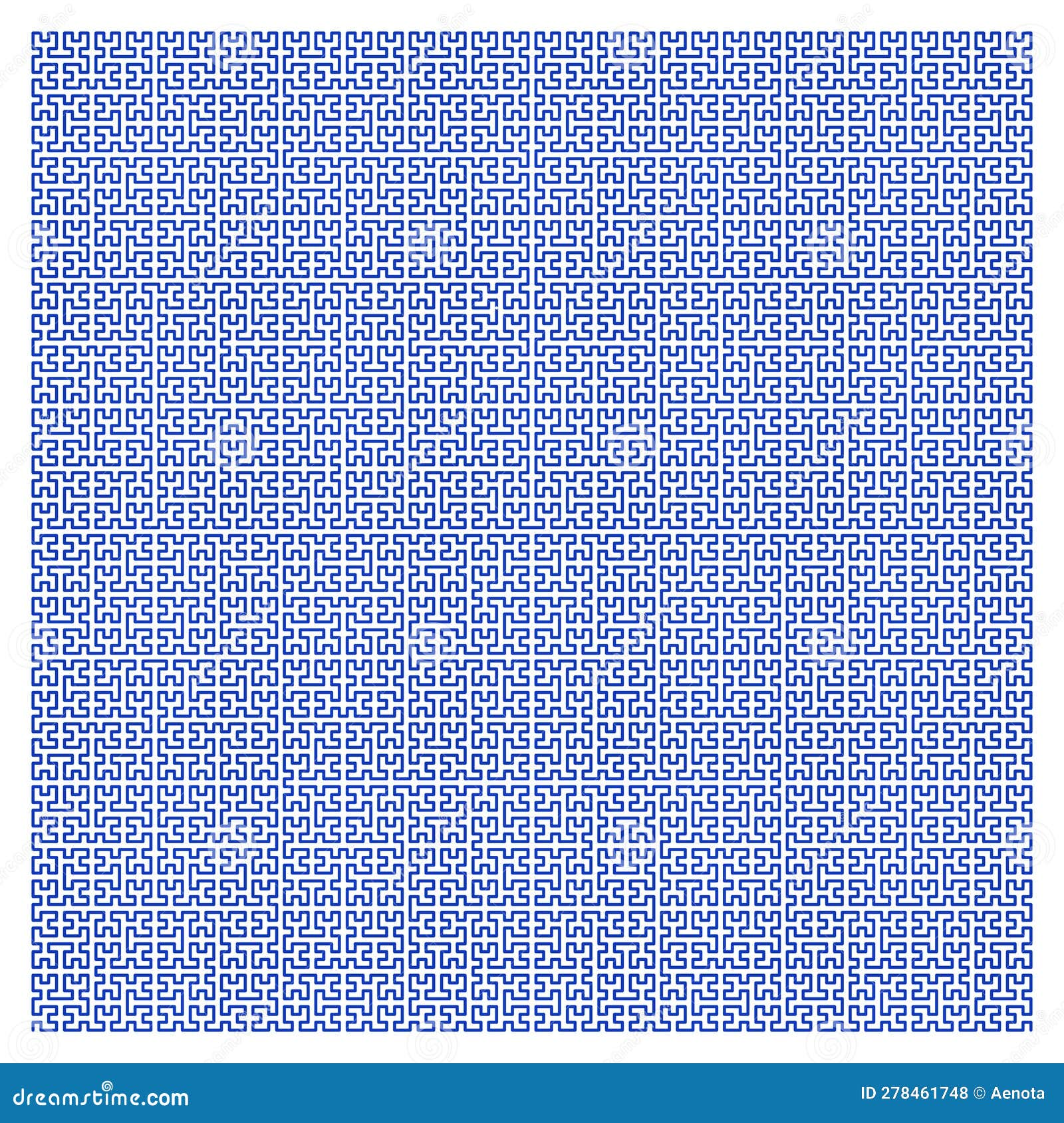 Flat Vector Computer Generated Hilbert Curve L-system Fractal Stock ...