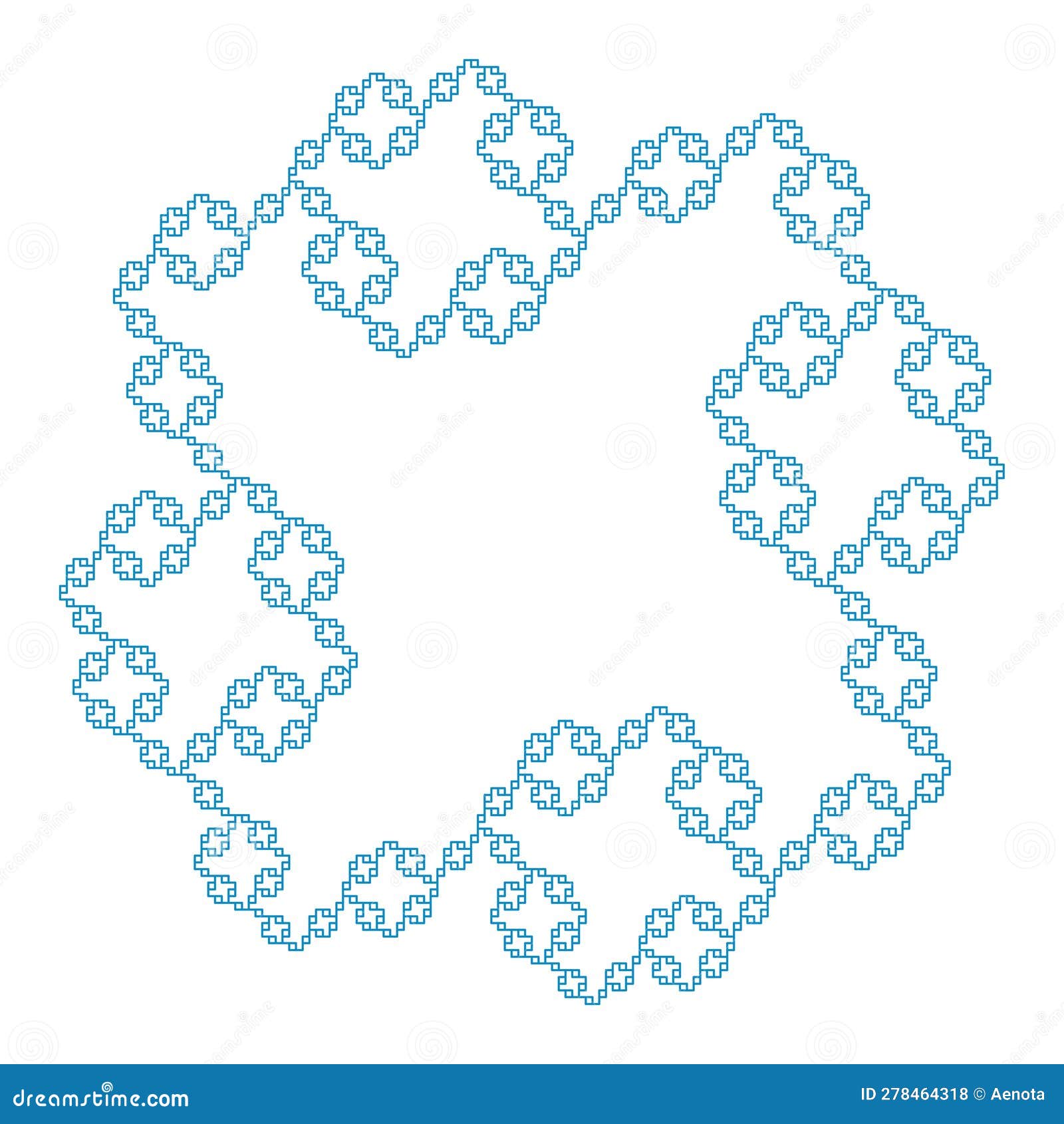 Flat Vector Computer Generated Koch L-system Branching Fractal ... Flat Vector Computer Generated Koch L-system Branching Fractal ...