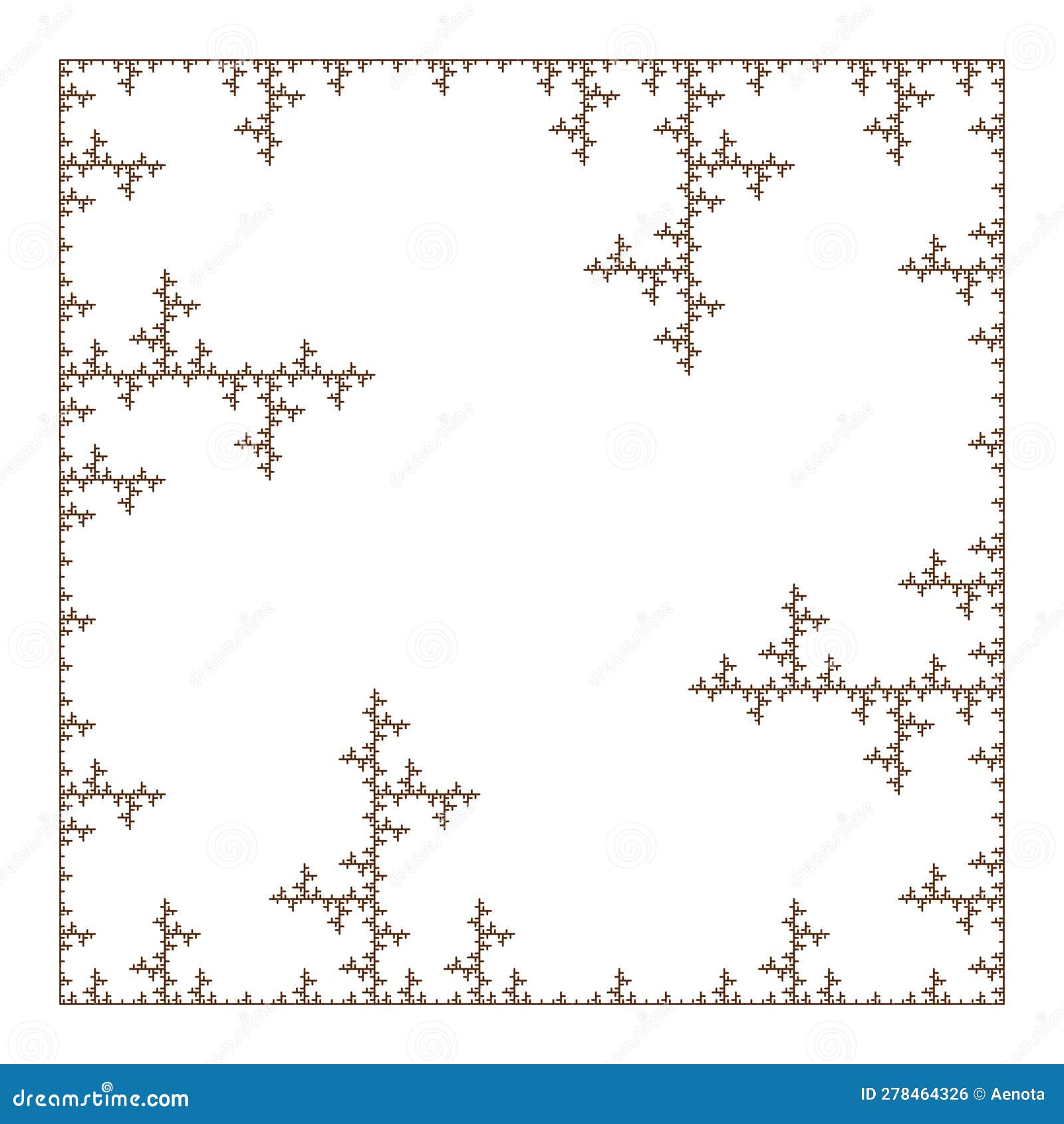 Flat Vector Computer Generated L-system Fractal Koch Crystal Generative ... Flat Vector Computer Generated L-system Fractal Koch Crystal Generative ...