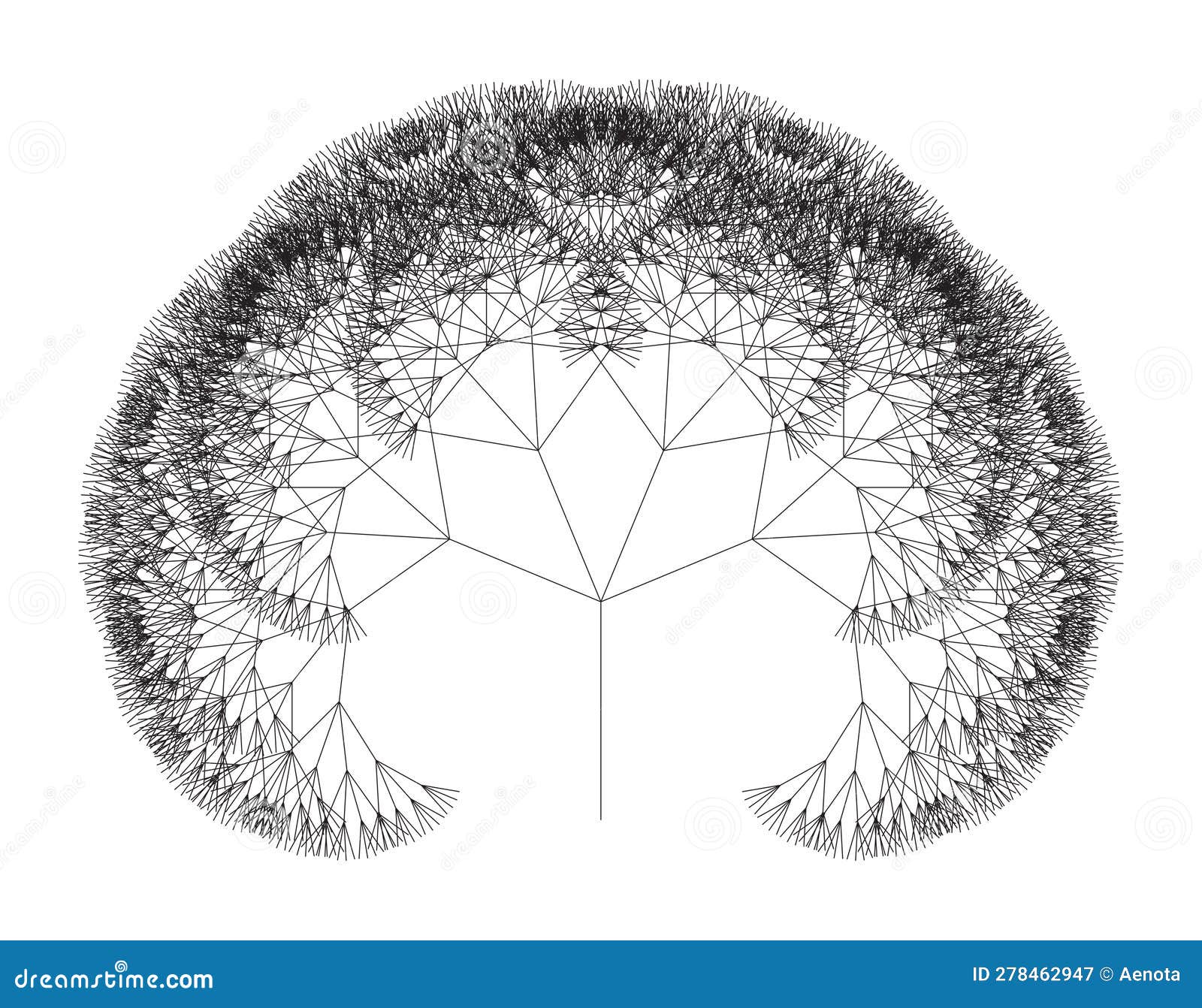 Flat Vector Computer Generated L-system Fractal Tree Generative Art ... Flat Vector Computer Generated L-system Fractal Tree Generative Art ...