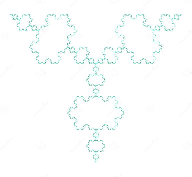 Flat Vector Computer Generated Reverse Koch Island L-system Fractal ... Flat Vector Computer Generated Reverse Koch Island L-system Fractal ...