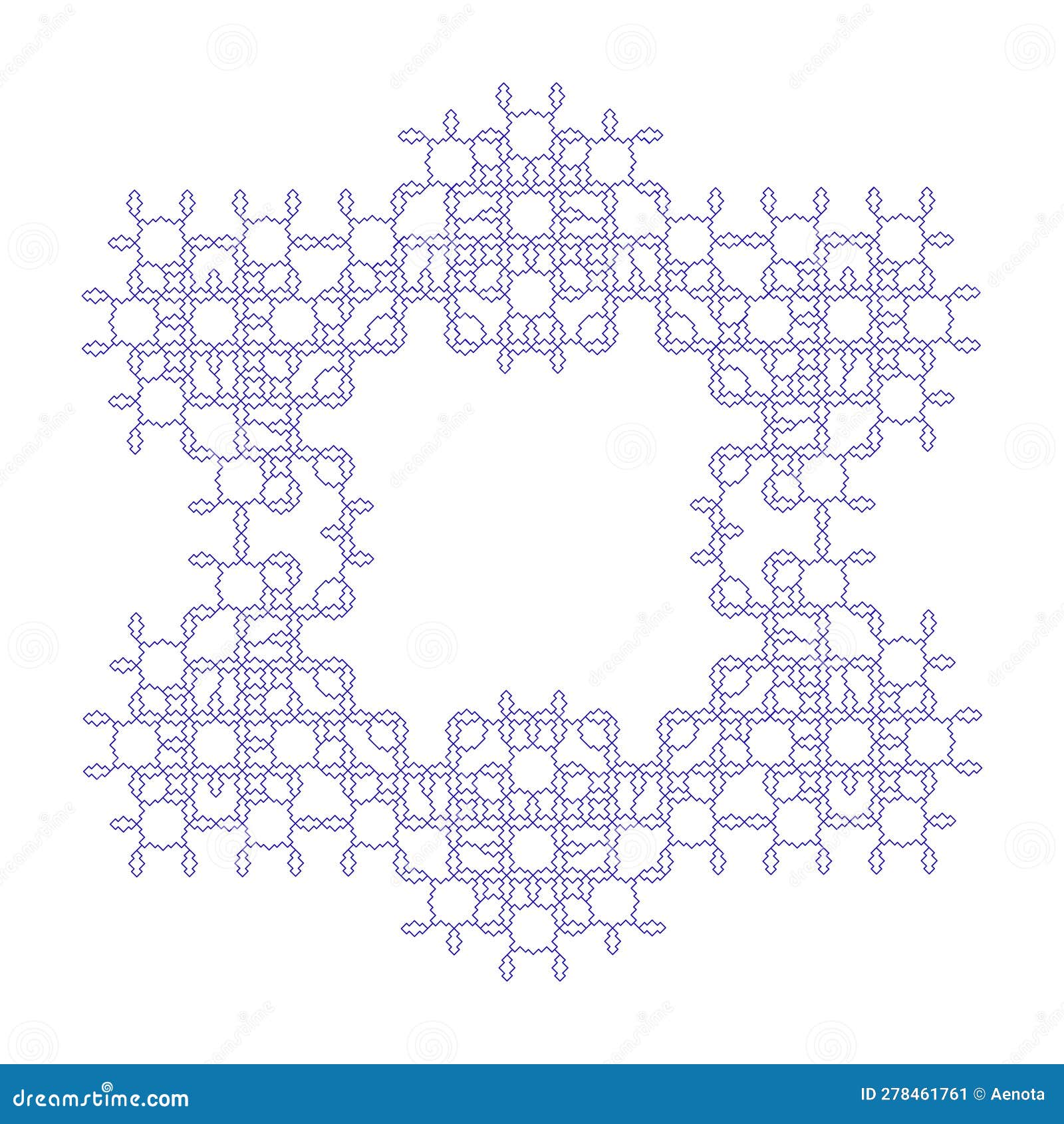 Flat Vector Computer Generated Reverse Koch Island L-system Fractal ... Flat Vector Computer Generated Reverse Koch Island L-system Fractal ...