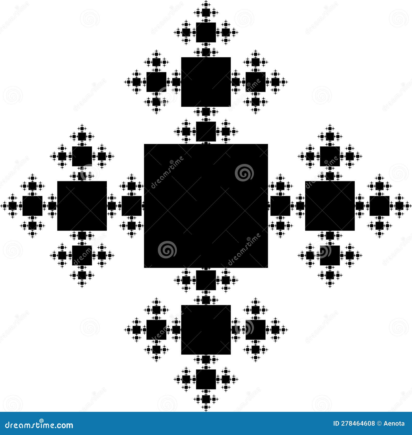 Flat Vector Computer Generated Snowflake Fractal Generative Op Art ... Flat Vector Computer Generated Snowflake Fractal Generative Op Art ...
