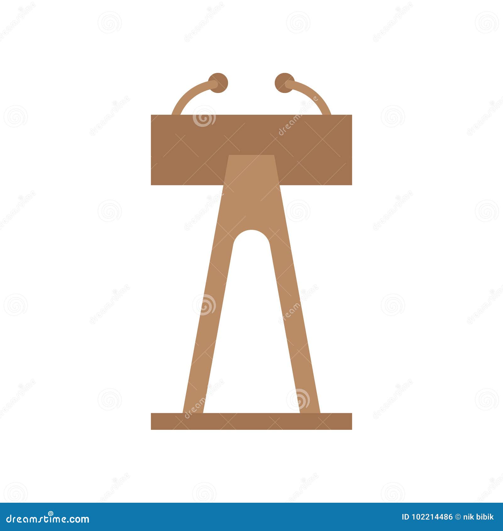 Flat Vector Design in Icon Lectern Stock Vector - Illustration of ...