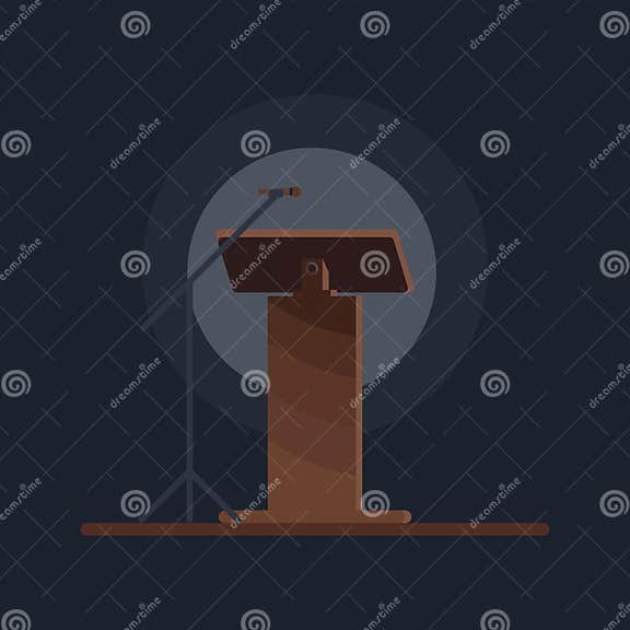 Flat Vector Design in Icon Lectern Symbol Stock Vector - Illustration ...