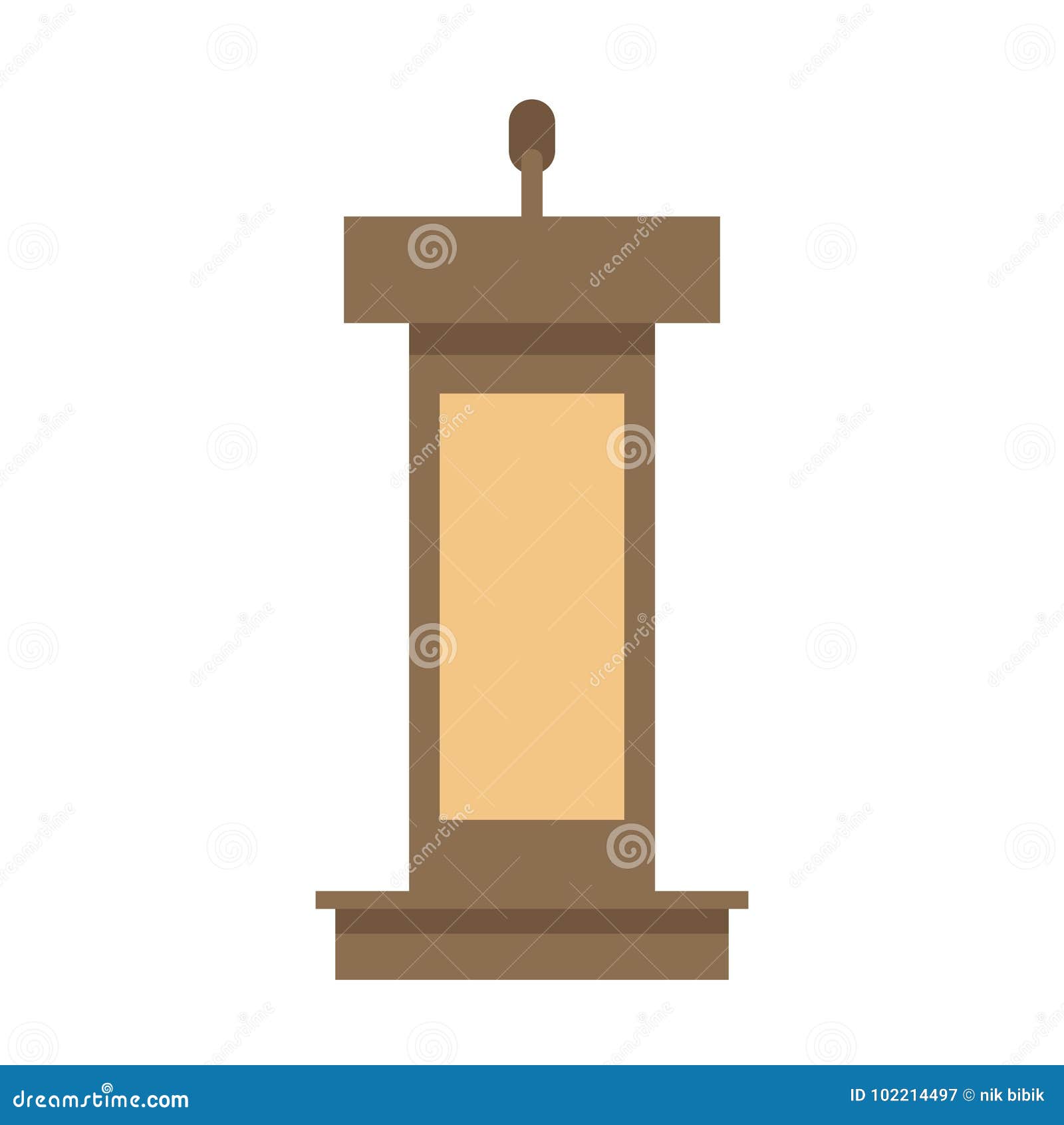Flat Vector Design in Icon Lectern Stock Vector - Illustration of ...