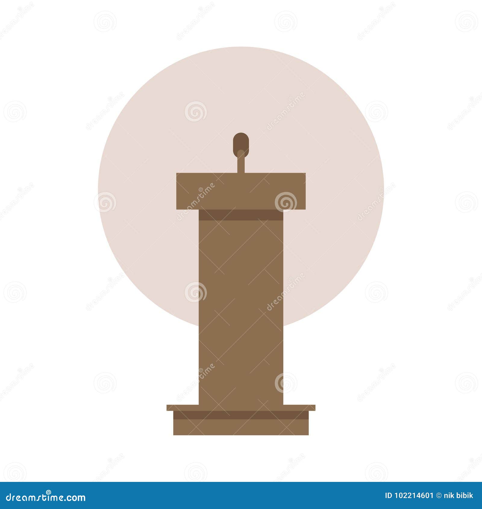 Flat Vector Design in Icon Lectern Stock Vector - Illustration of ...
