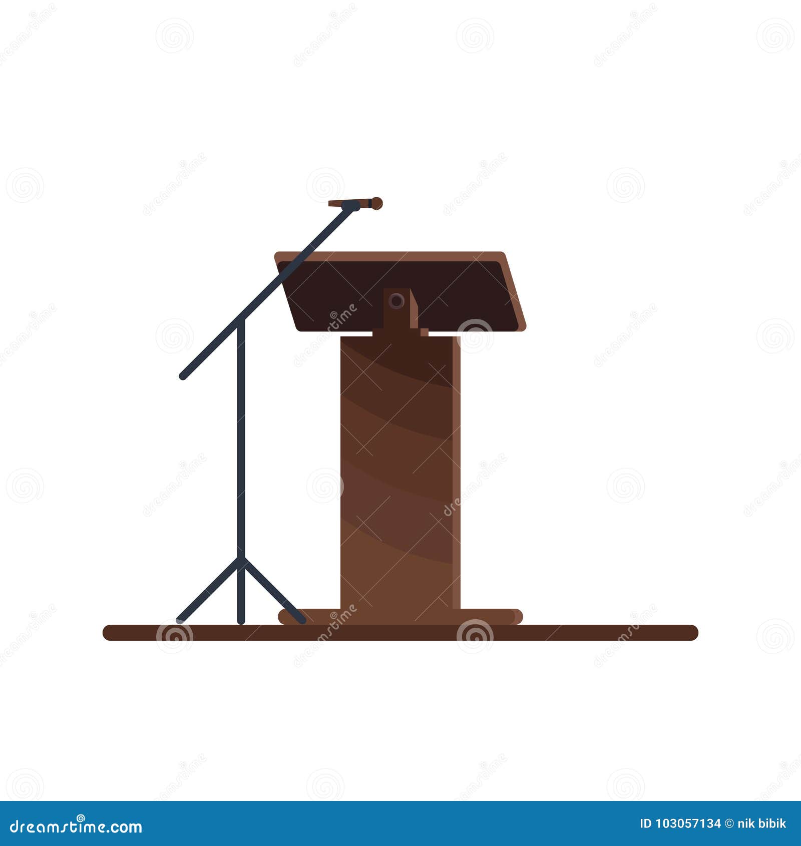 Flat Vector Design in Icon Lectern Symbol Stock Vector - Illustration ...