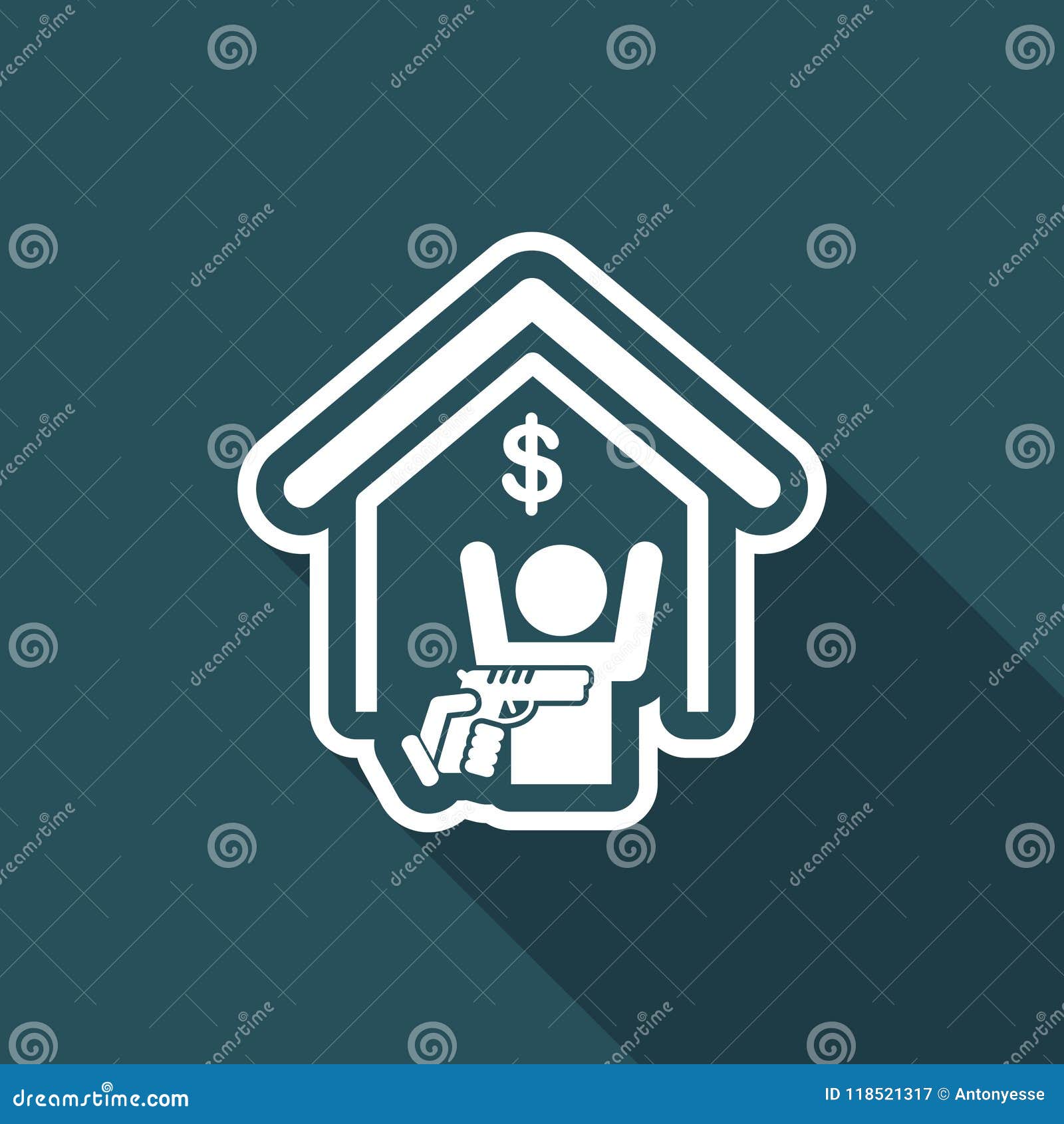 Bank robbery stock vector. Illustration of money, illegal - 118521317