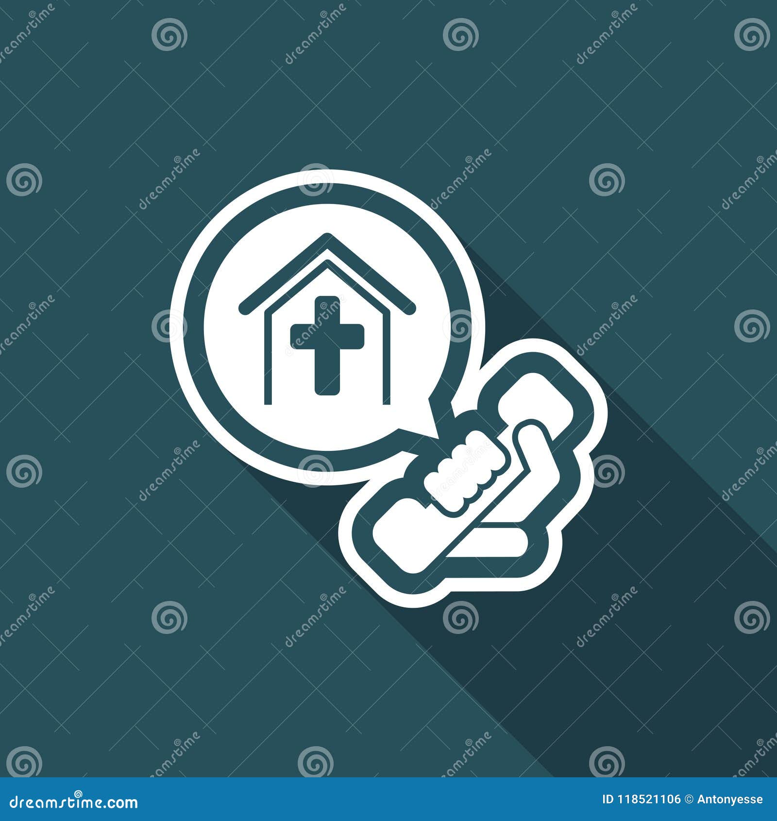 Church phone line stock vector. Illustration of prayer - 118521106