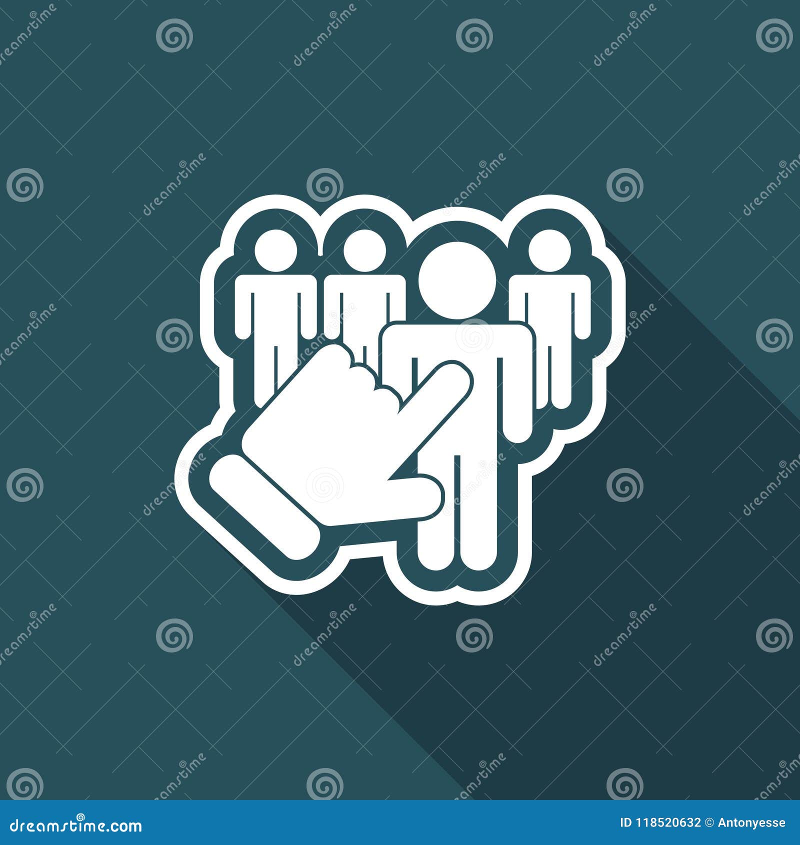 People selection icon stock vector. Illustration of pick - 118520632