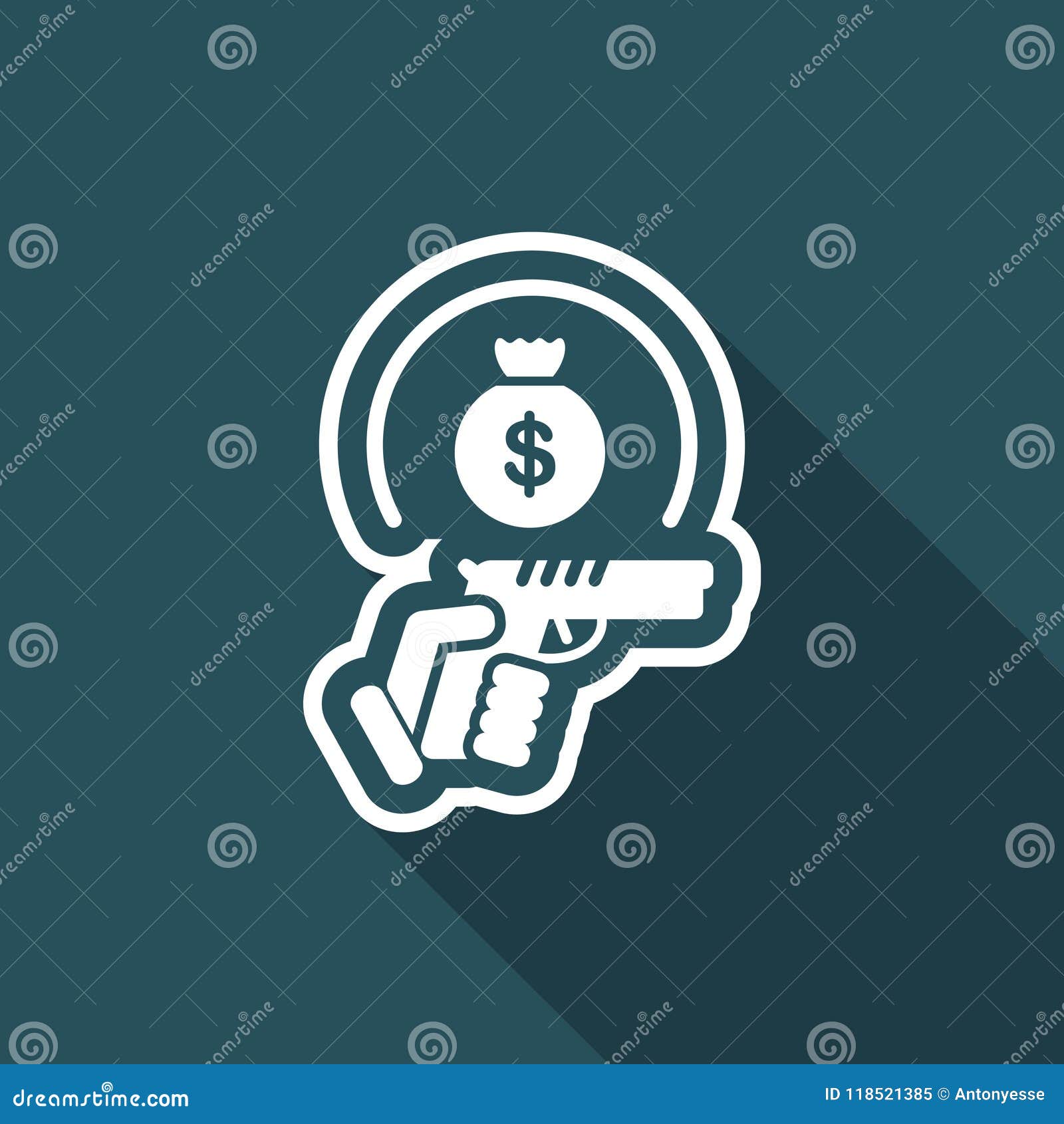 Raider icon stock vector. Illustration of arrest, handgun - 118521385