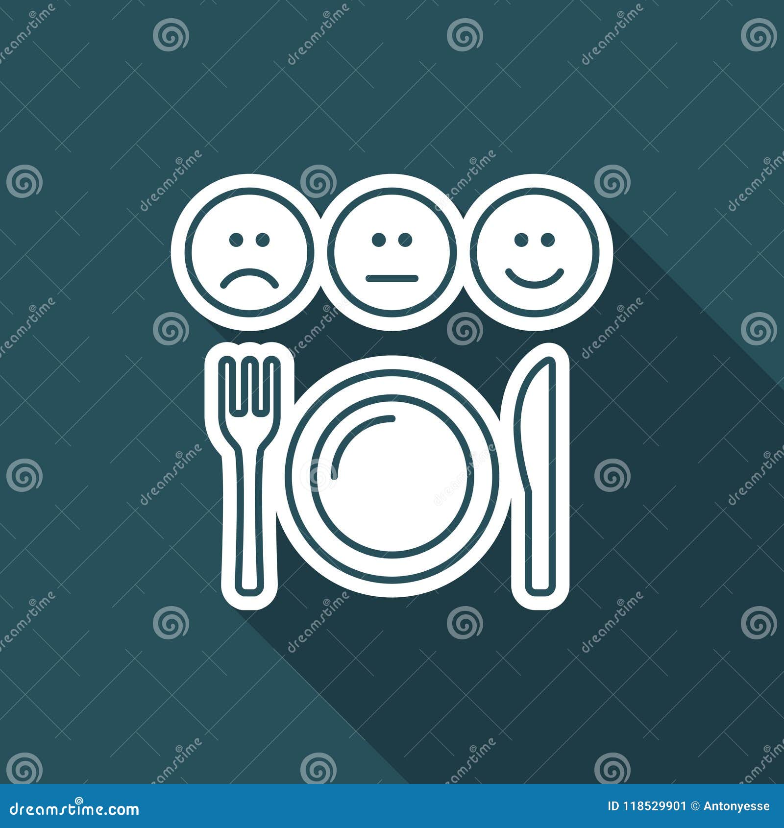 Restaurant Rating Icon - Thin Series Stock Vector - Illustration of ...