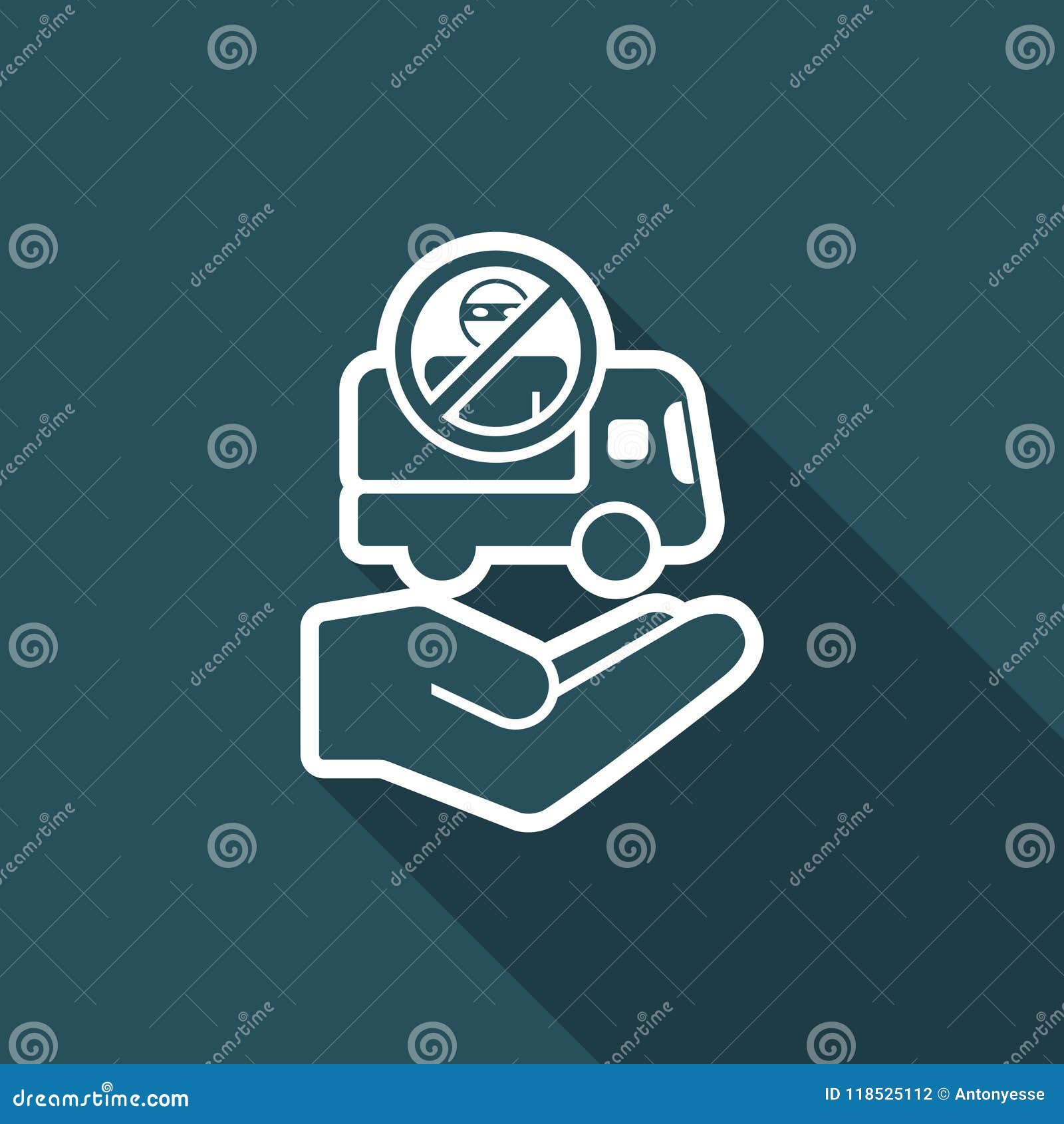 Security Transport Concept - Minimal Icon Stock Vector - Illustration ...