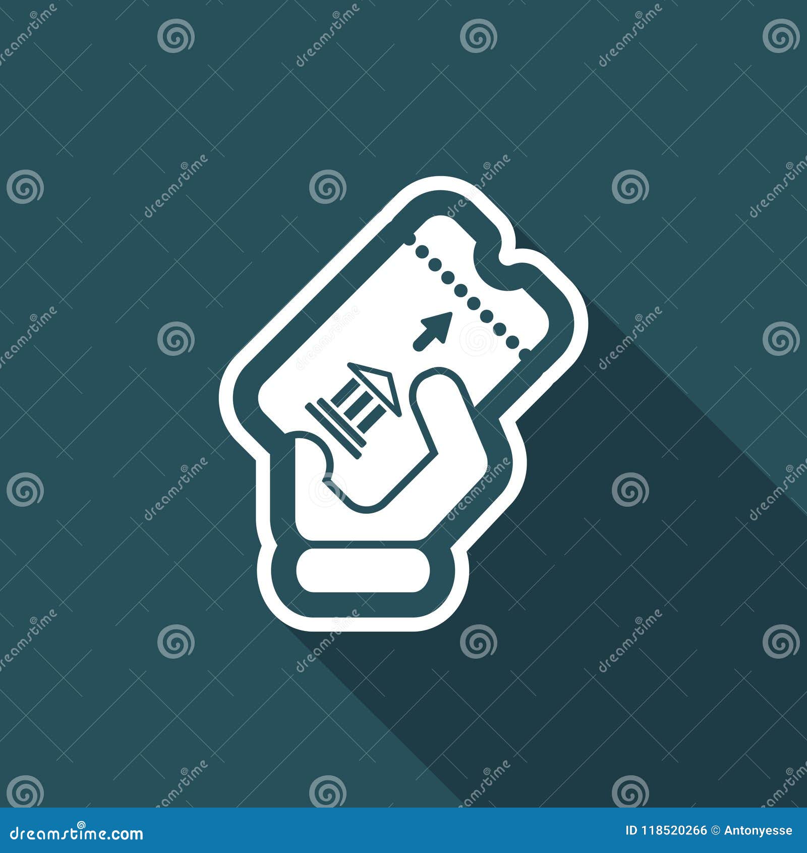 Temple ticket stock vector. Illustration of ancient - 118520266