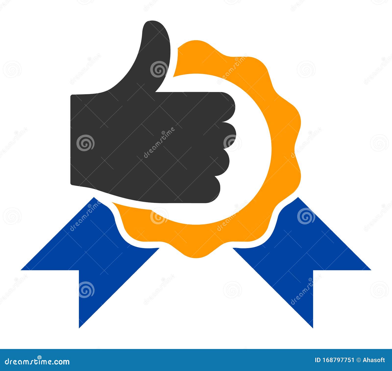 Flat Vector Excellent Icon stock illustration. Illustration of ...
