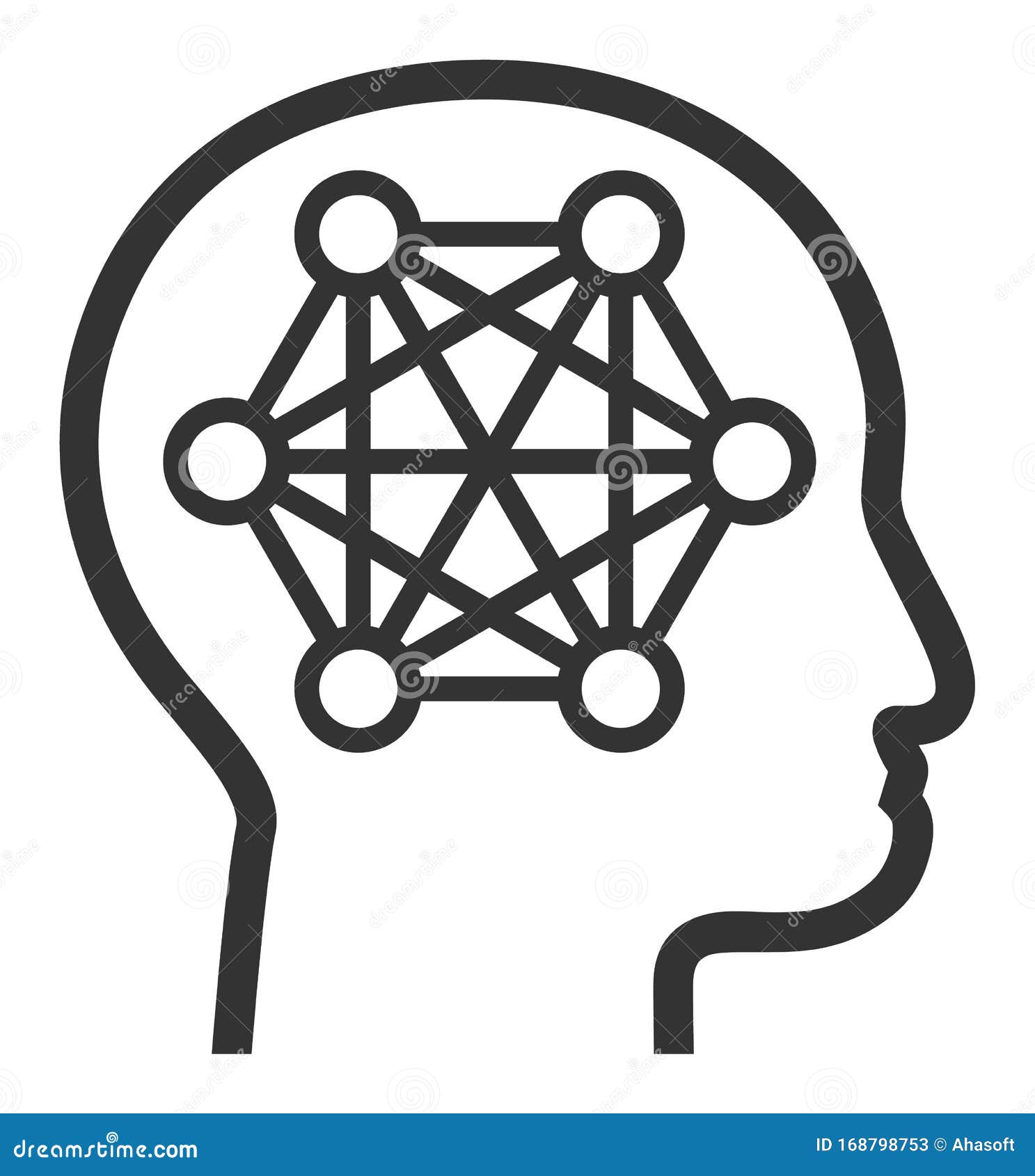 Flat Vector Human Brain Icon Stock Vector - Illustration of information ...