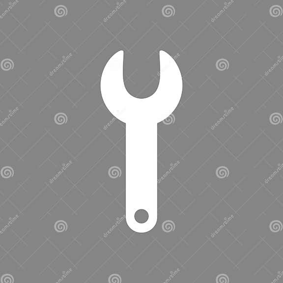 Vector Icon Concept of Spanner on Grey Background Stock Vector ...