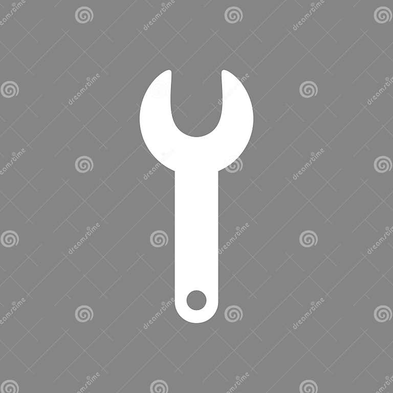 Vector Icon Concept of Spanner on Grey Background Stock Vector ...