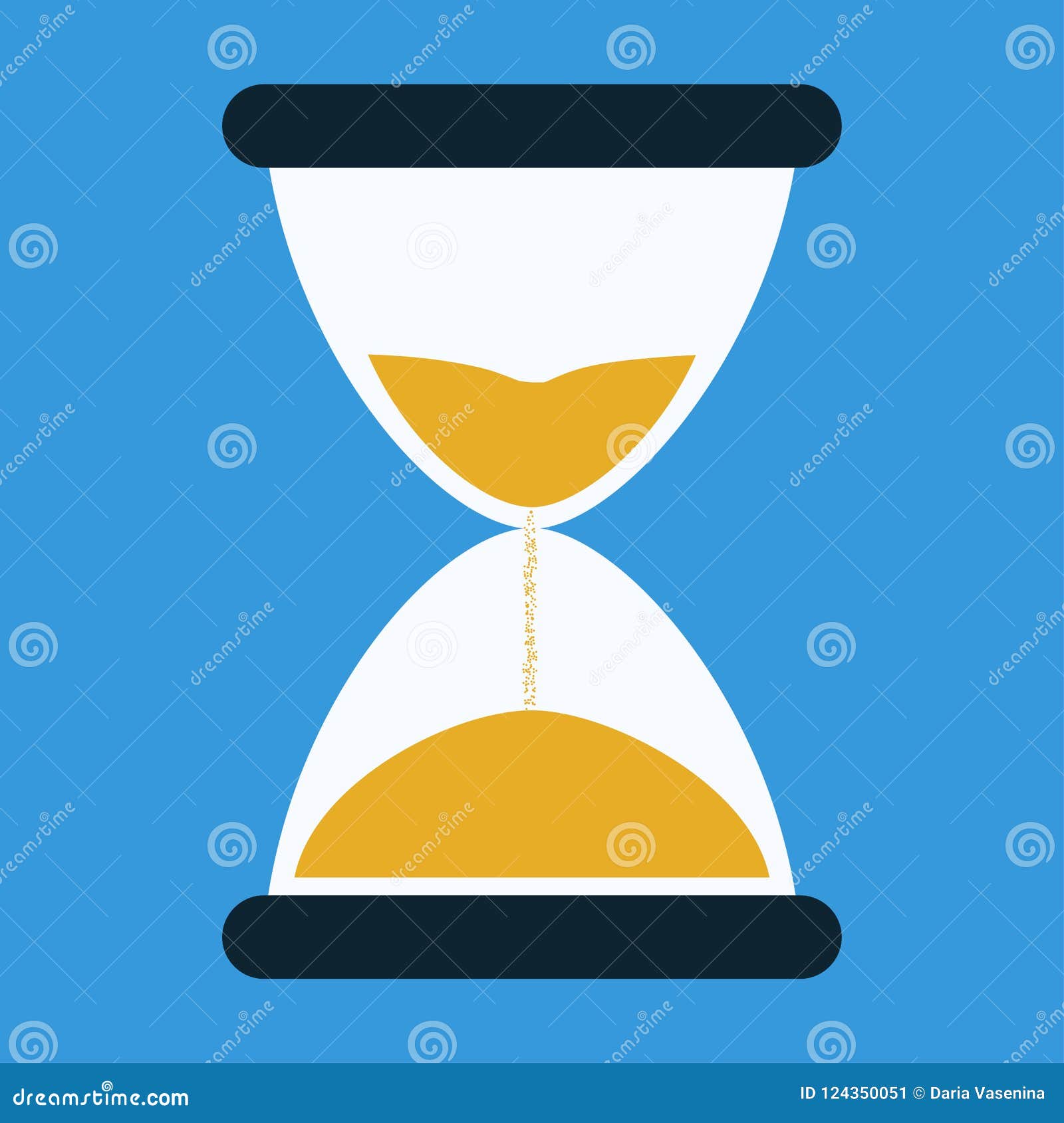 Flat Vector Icon of Hourglasses Stock Vector - Illustration of icon ...