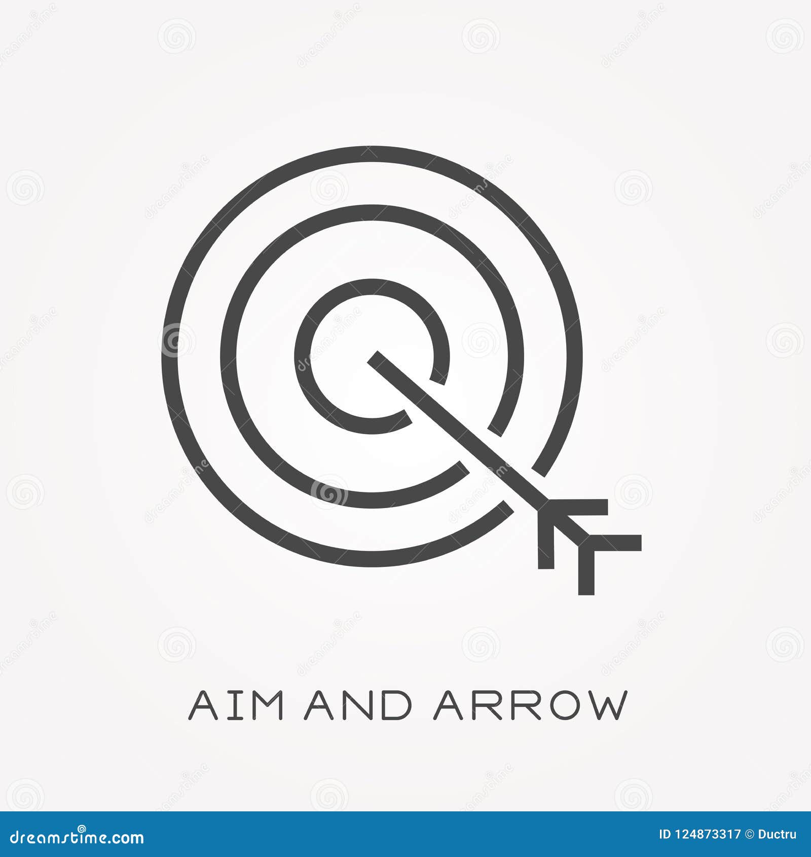 Flat Vector Icons with Aim and Arrow Stock Vector - Illustration of ...