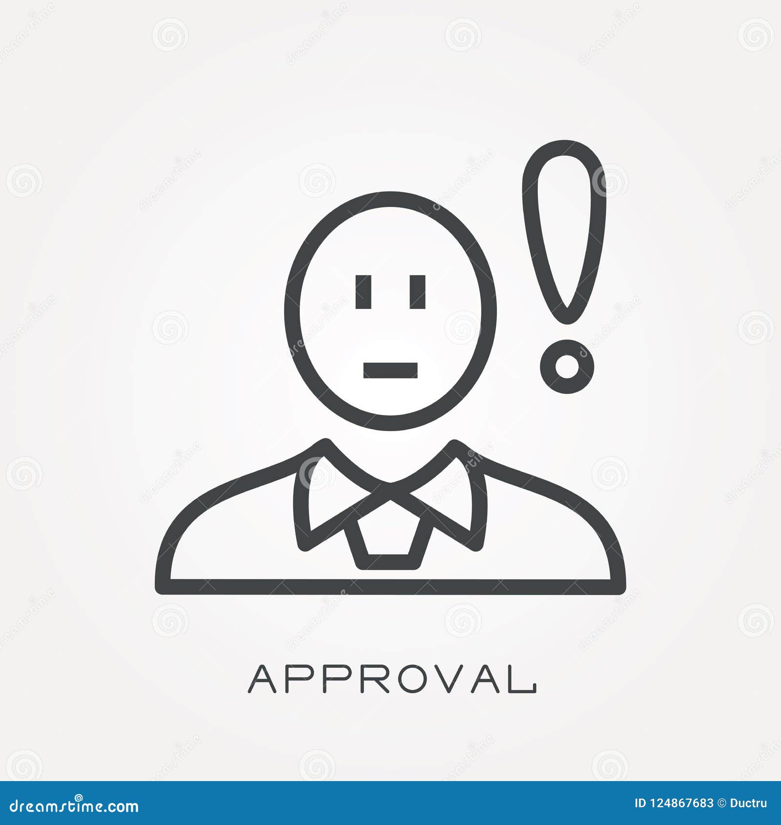 Flat Vector Icons with Approval Stock Vector - Illustration of leader ...