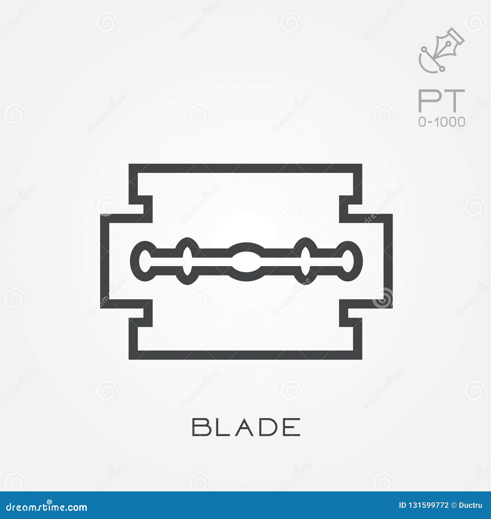 Flat Vector Icons with Blade Stock Vector - Illustration of disposable ...