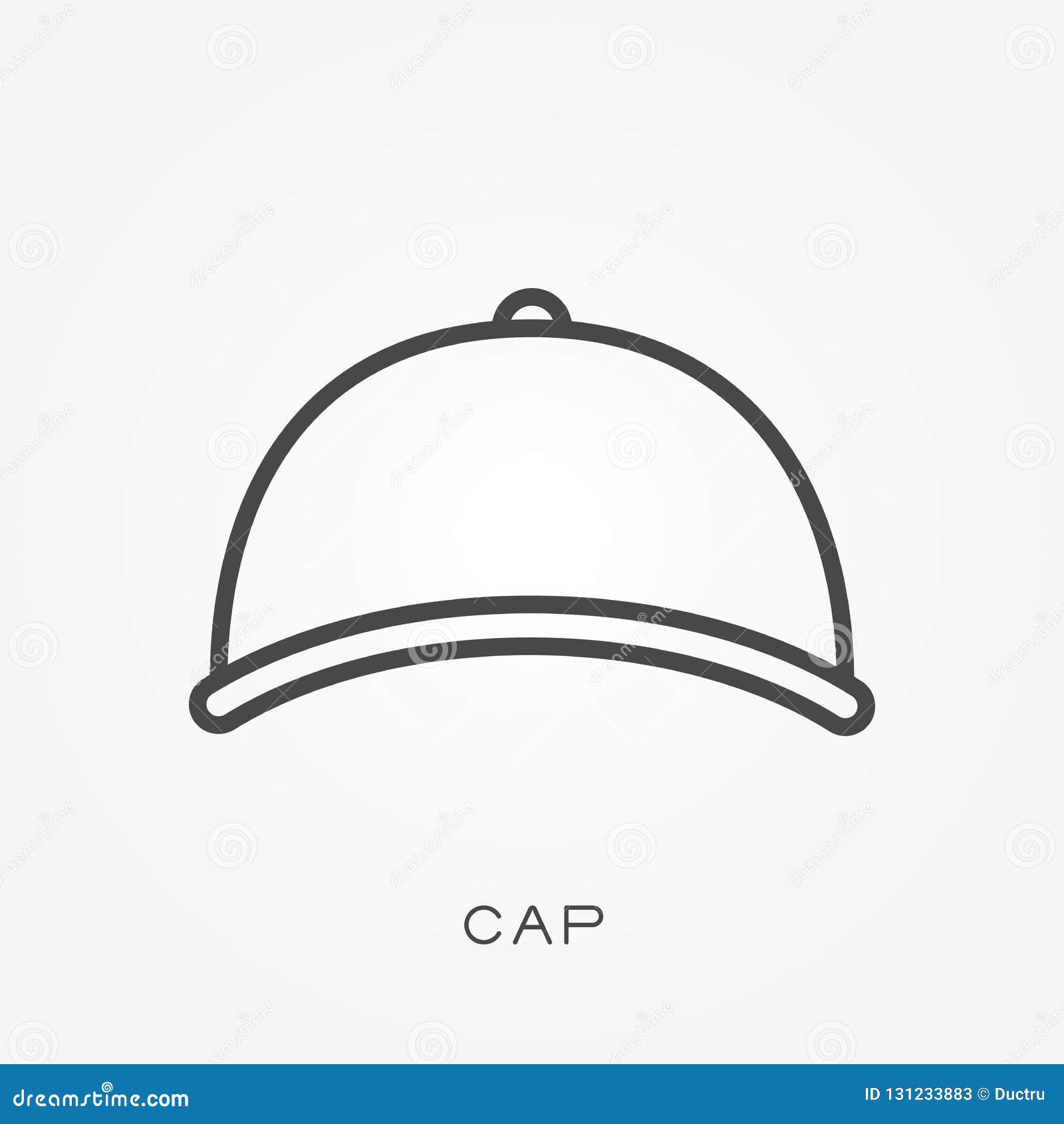 Flat vector icons with cap stock vector. Illustration of headwear ...