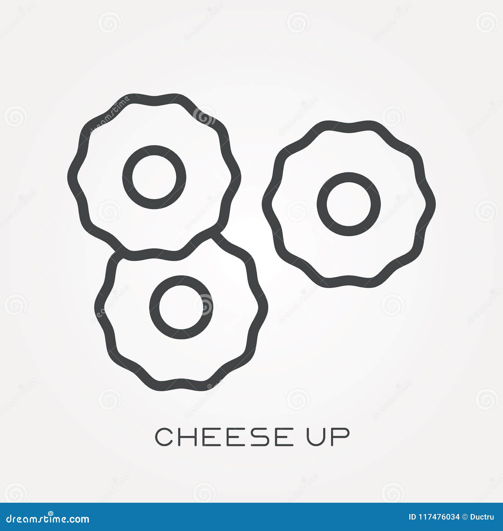 Flat Vector Icons with Cheese Up Stock Vector - Illustration of ...