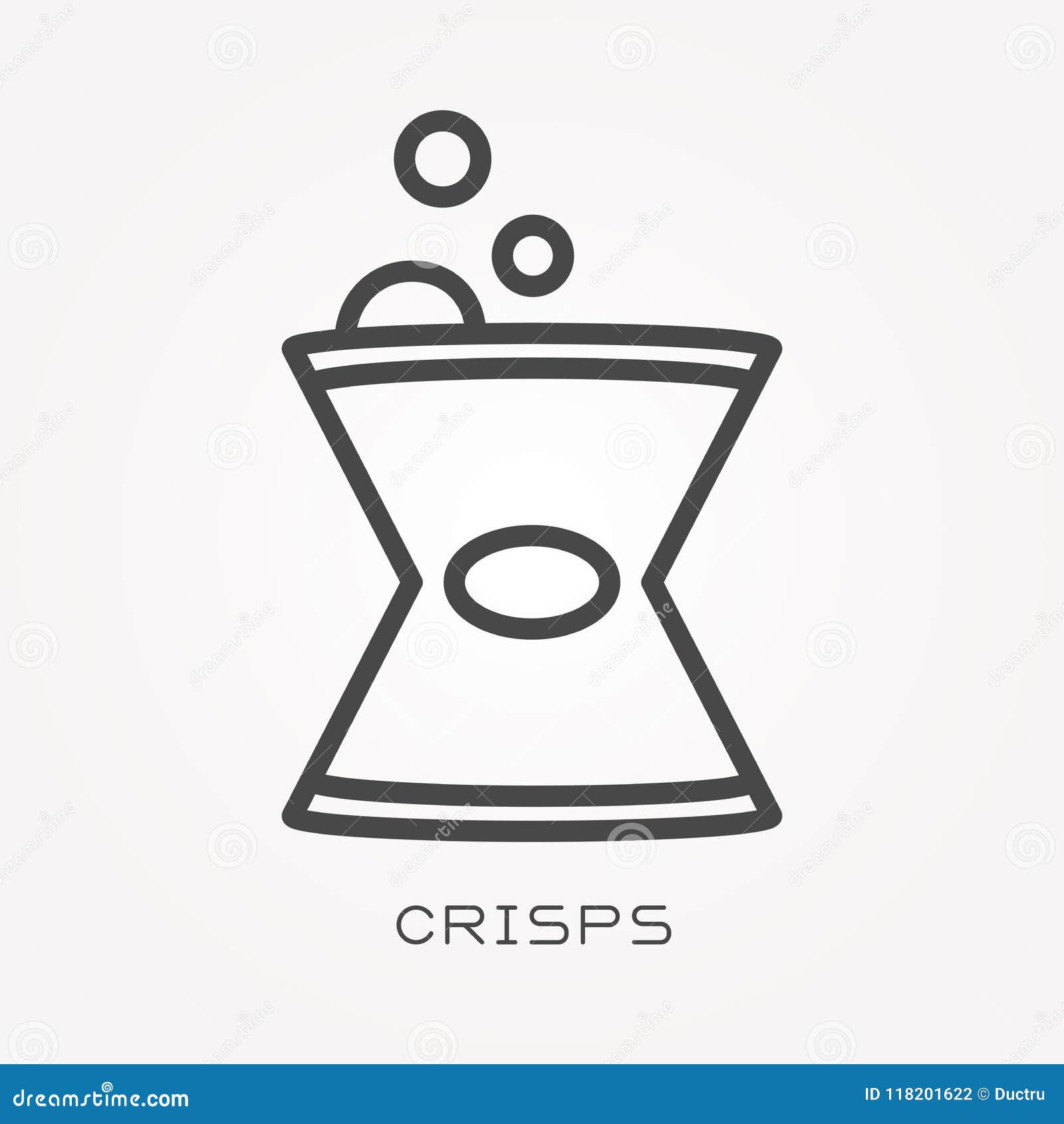 Flat Vector Icons with Crisps Stock Vector - Illustration of kitchen ...