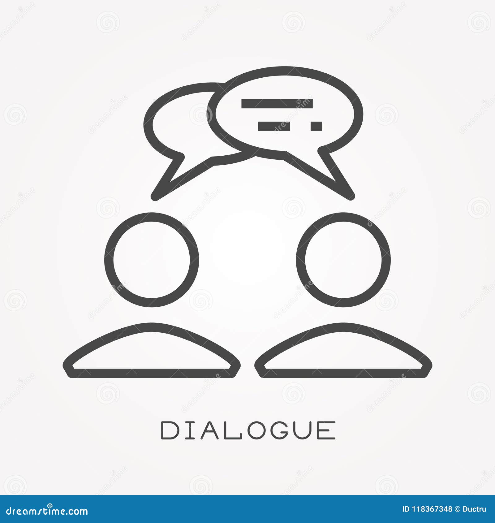 Flat Vector Icons with Dialogue Stock Vector - Illustration of logotype ...