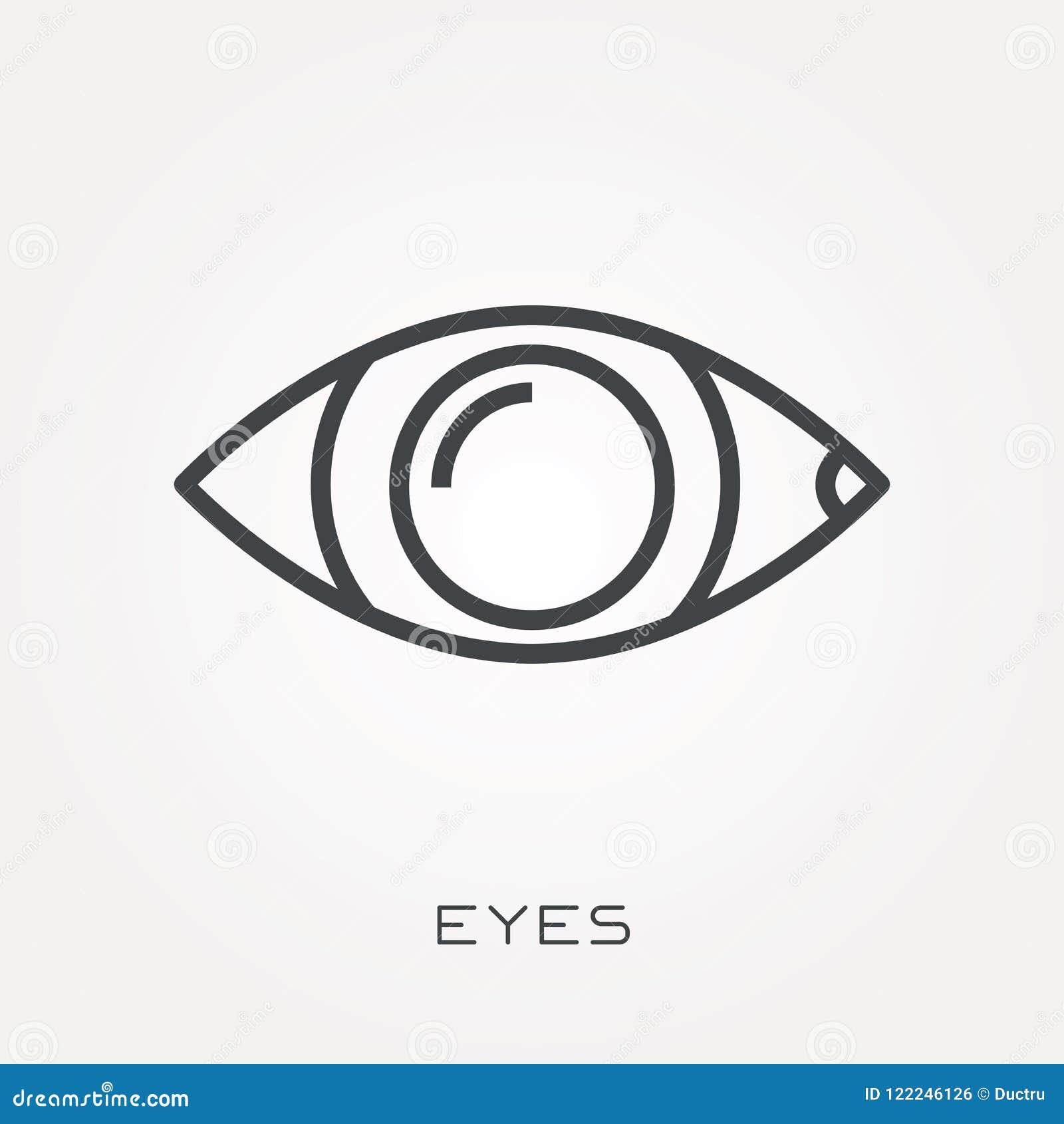 Flat Vector Icons with Eyes Stock Vector - Illustration of background ...