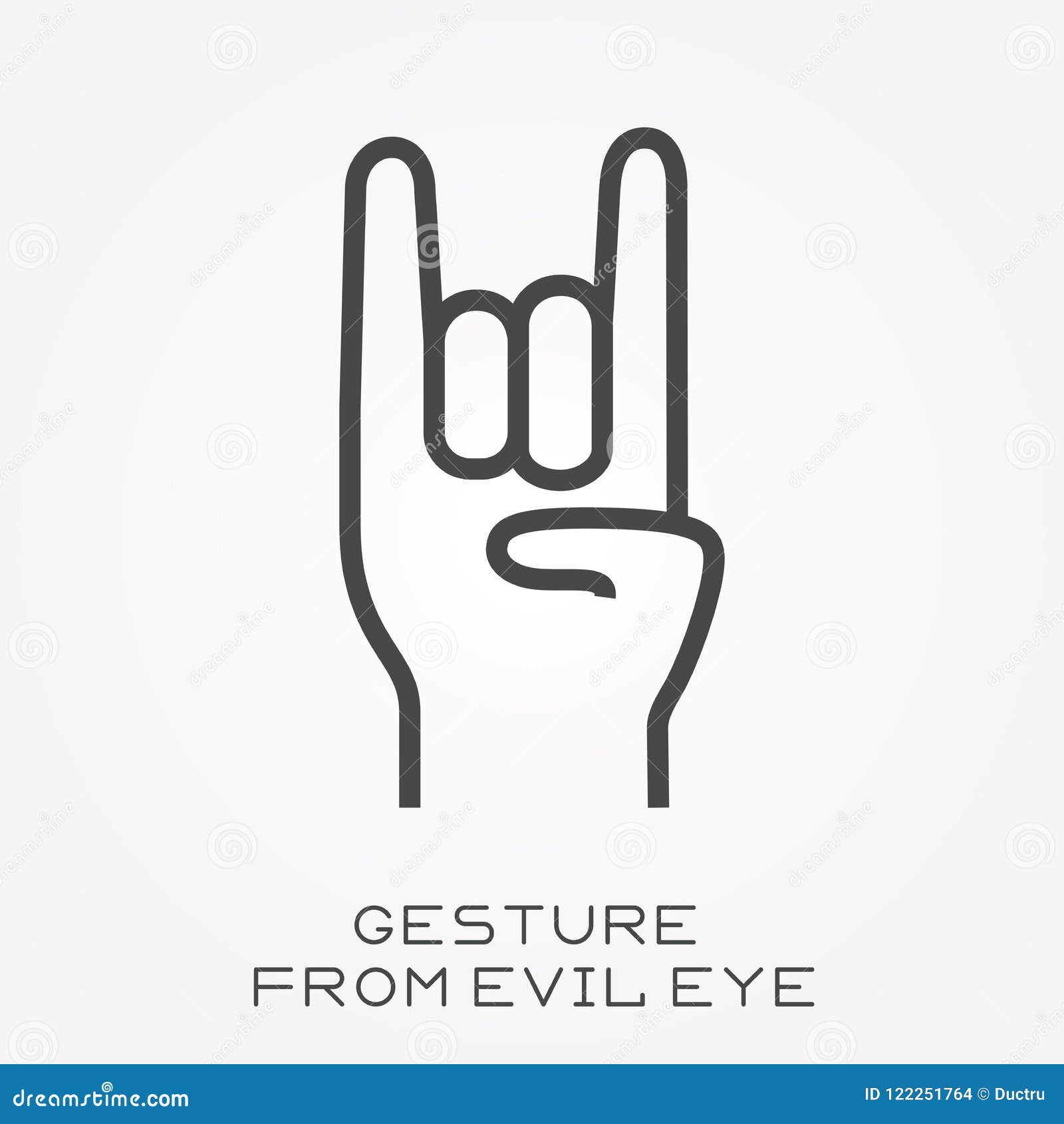 Flat Vector Icons with Gesture from Evil Eye Stock Vector ...