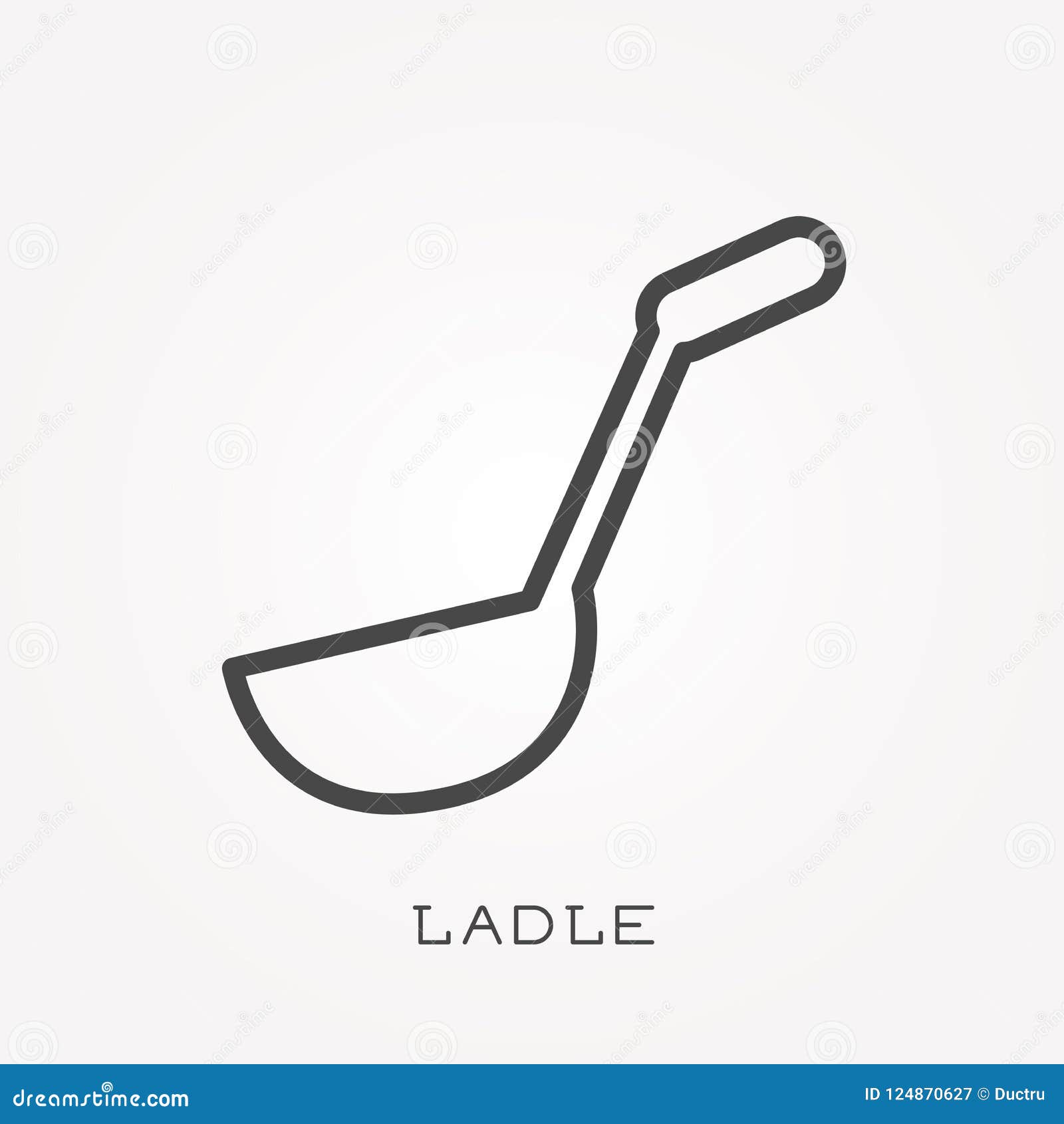 Flat Vector Icons with Ladle Stock Vector - Illustration of meal, icons ...