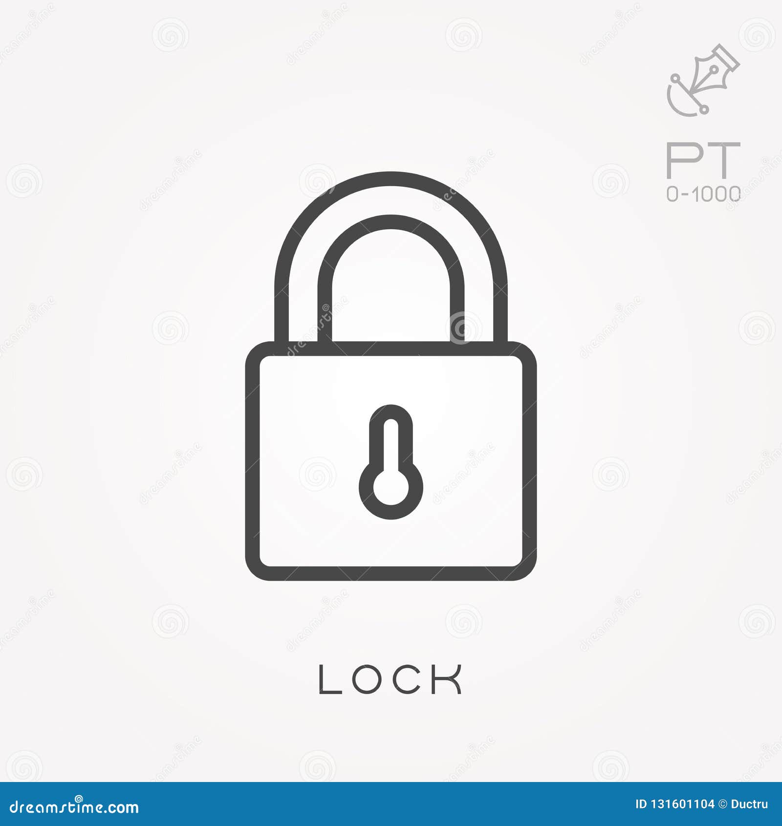 Flat Vector Icons with Lock Stock Vector - Illustration of close ...