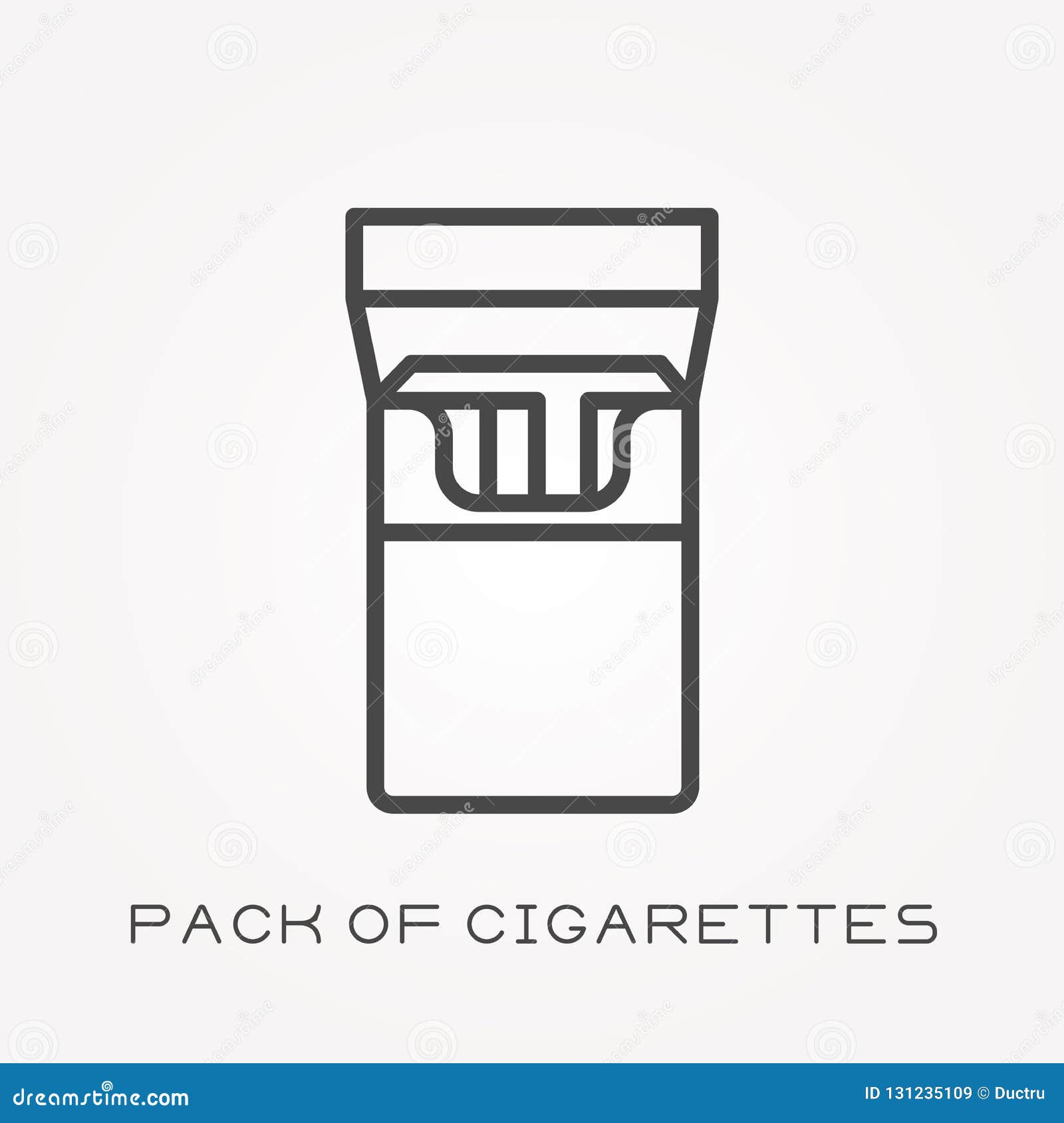 Flat Vector Icons with Pack of Cigarettes Stock Vector - Illustration ...