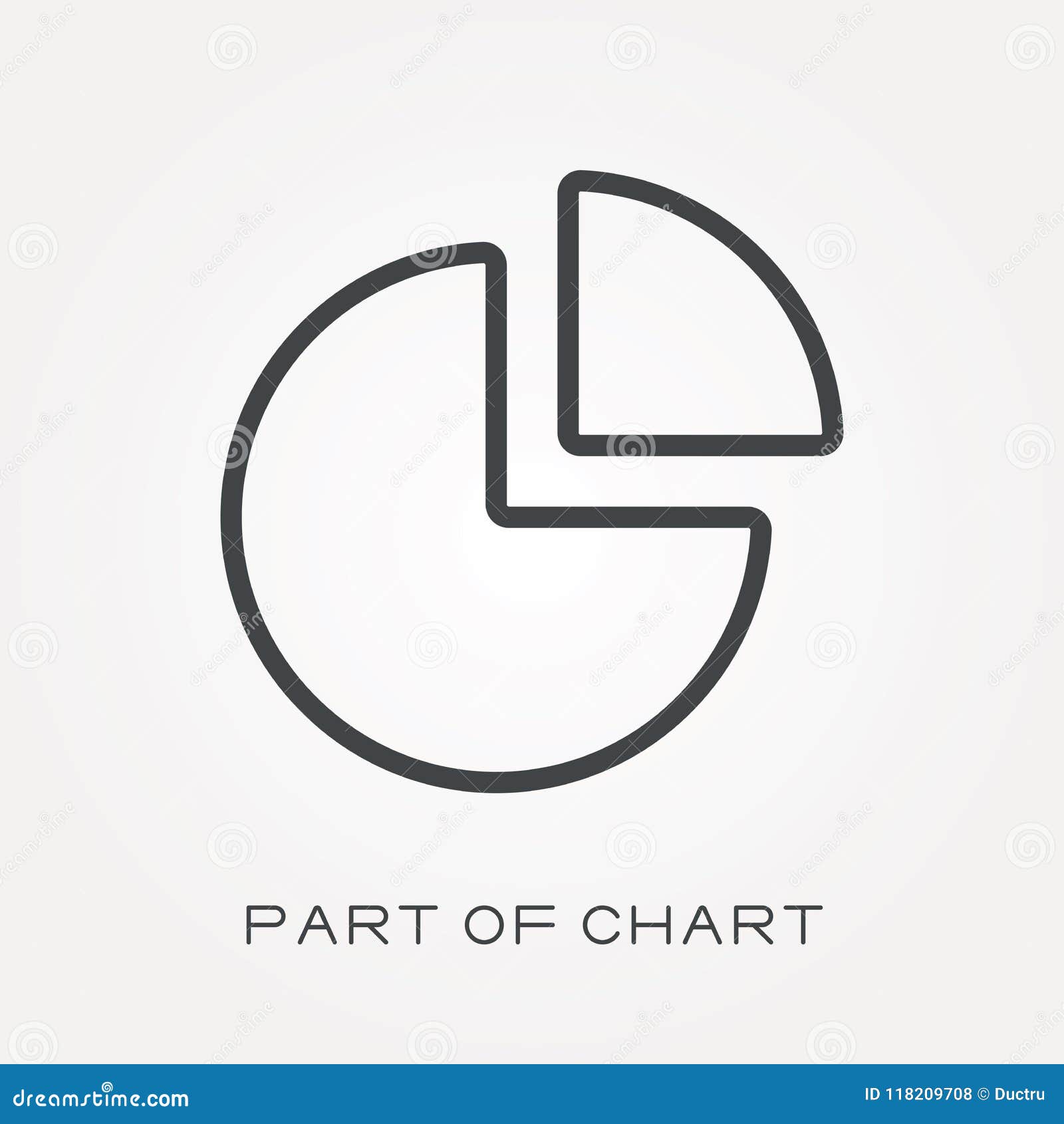 Flat Vector Icons with Part of Chart Stock Vector - Illustration of ...