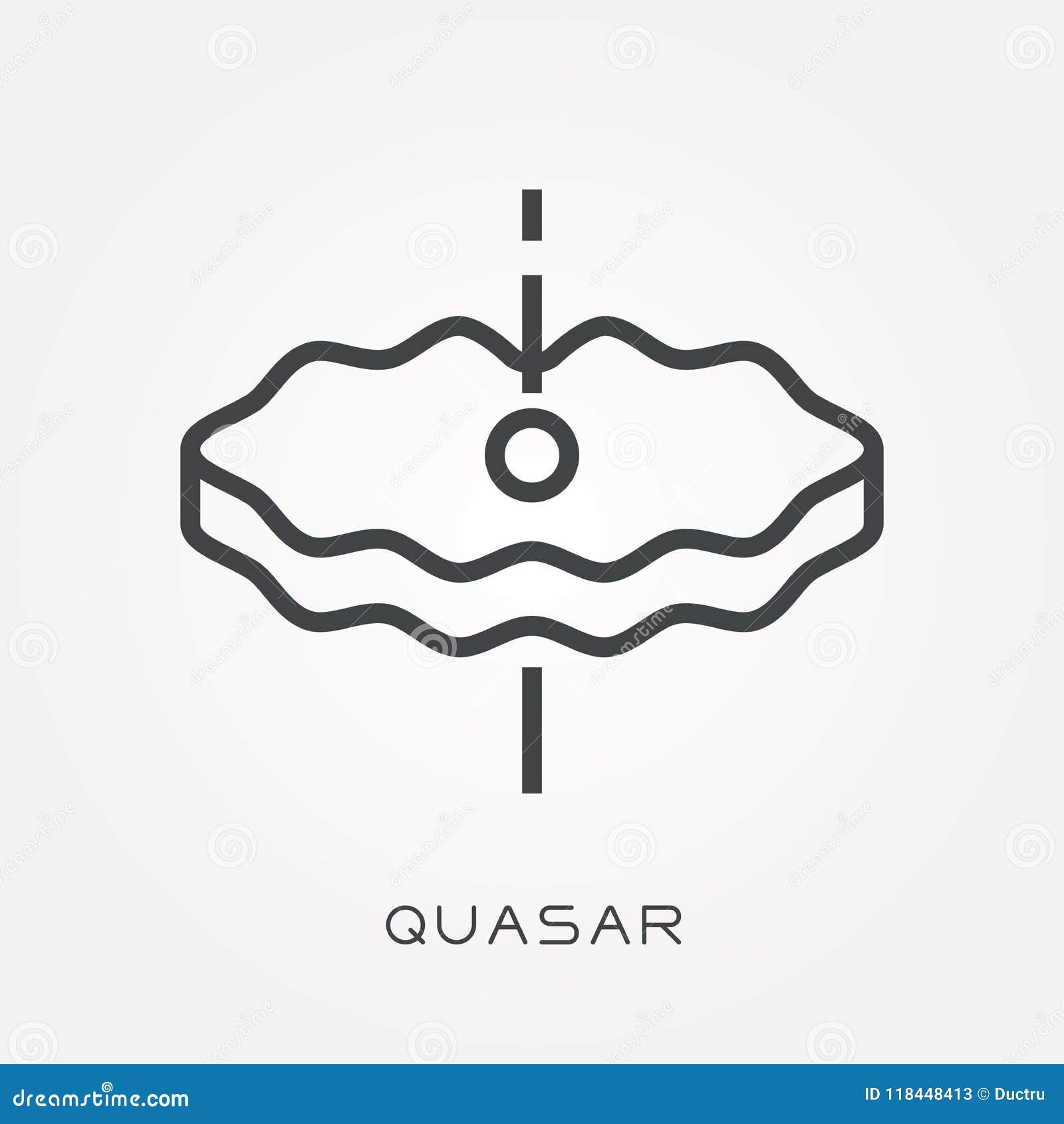 Linear Quasar Icon From Astronomy Outline Collection. Thin Line Quasar ...
