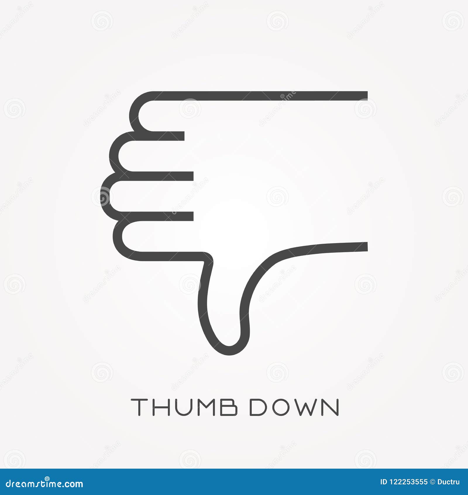 Flat Vector Icons with Thumb Down Stock Vector - Illustration of design ...