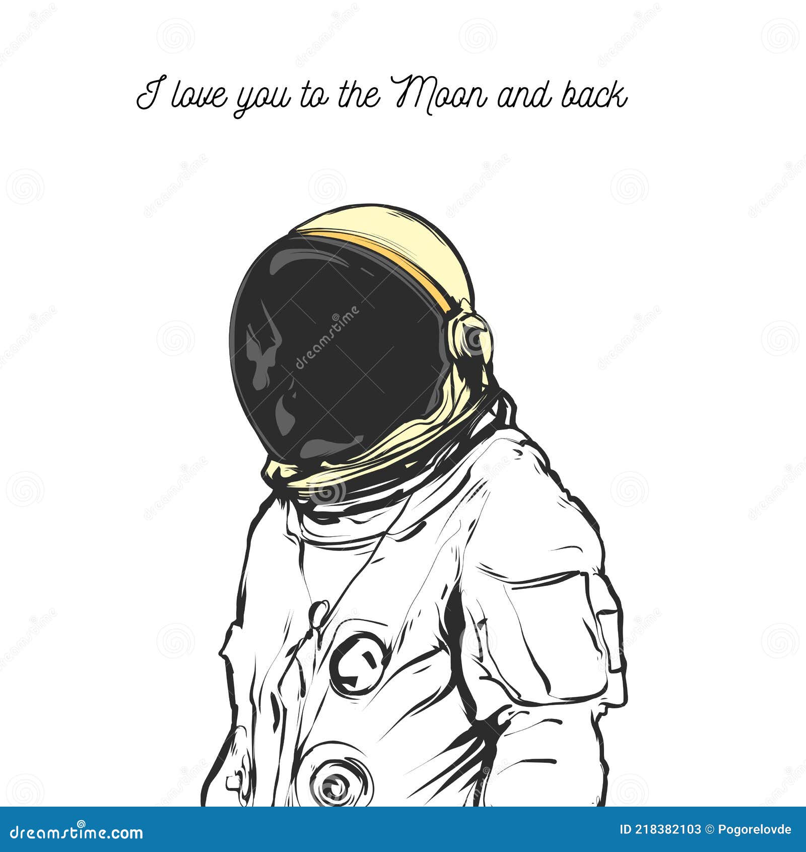 Astronaut Full Body, Realistic Vector Drawing Stock Vector ...