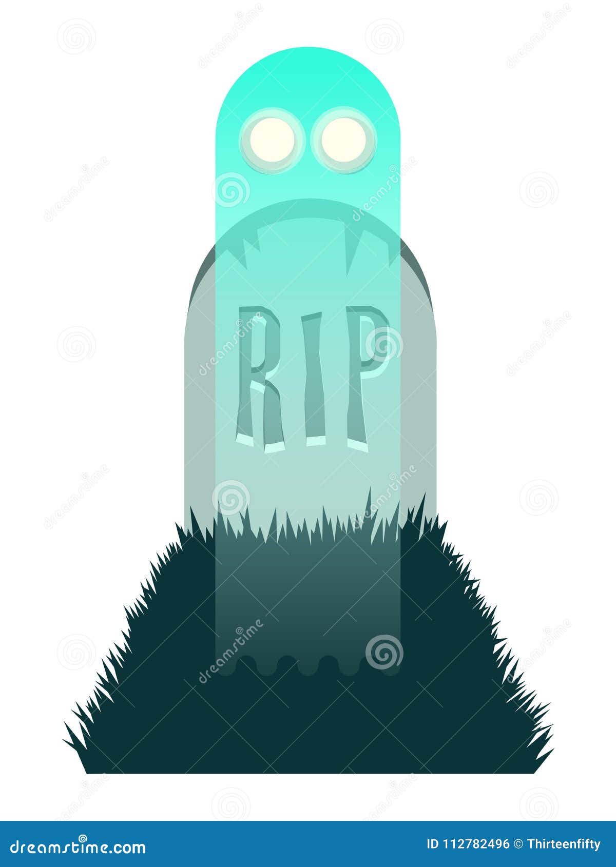 Ghost Rising from Grave stock vector. Illustration of vector - 112782496