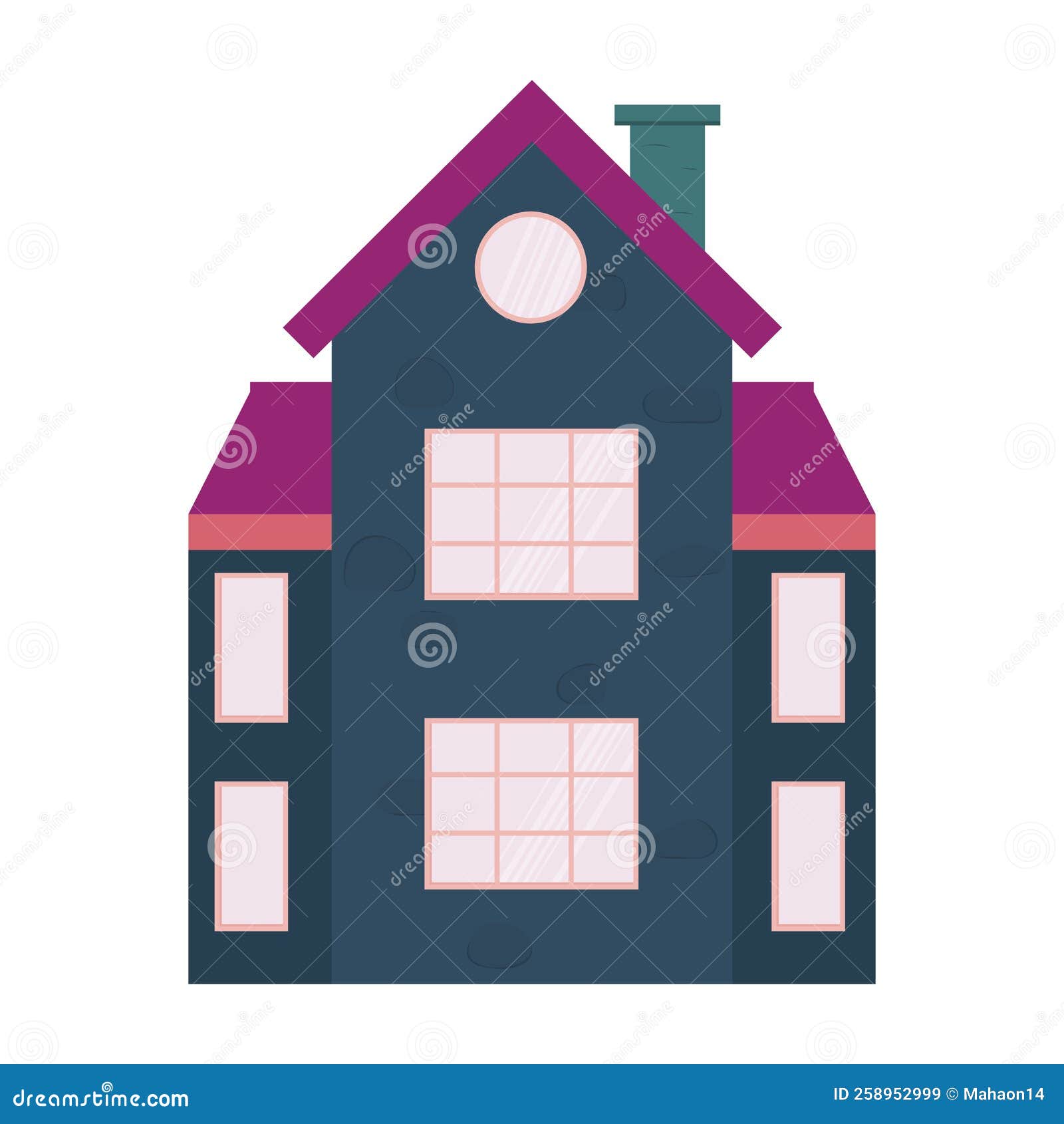 Flat Vector Illustration of Cottage Stock Vector - Illustration of ...